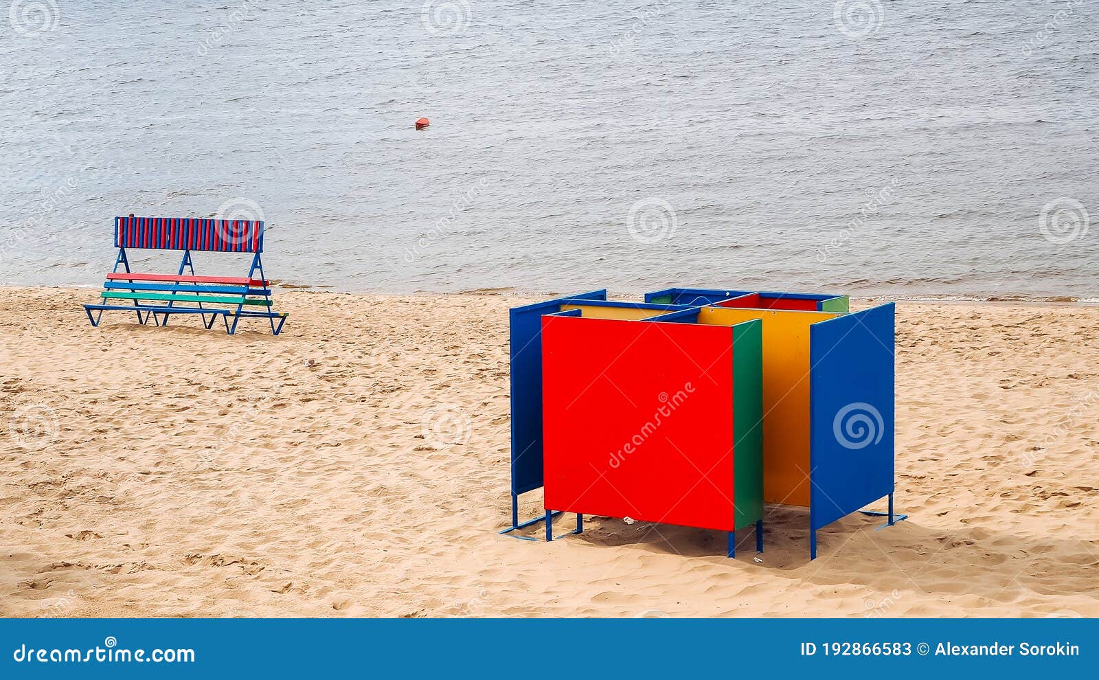 Beach on the River with a Minimum Number of People or Empty Stock Image ...