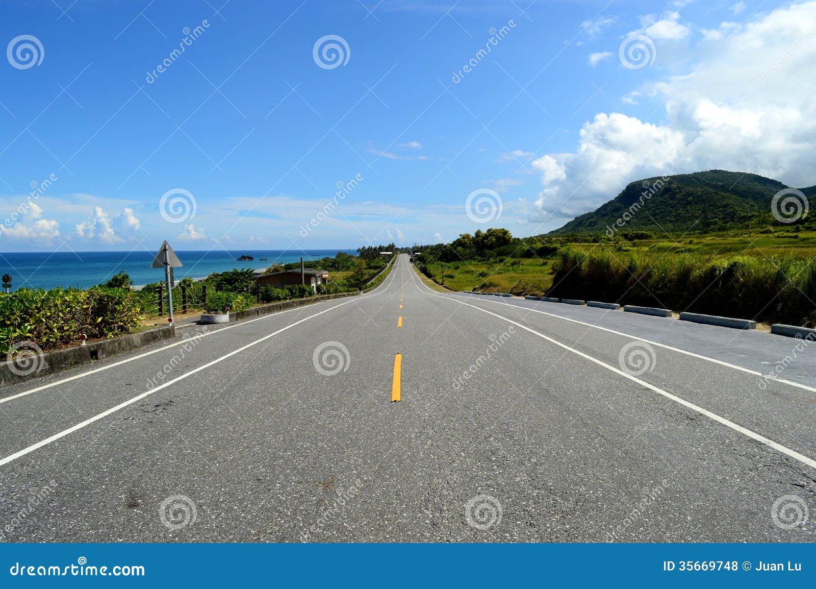 The beach road stock photo. Image of mountains, material - 35669748