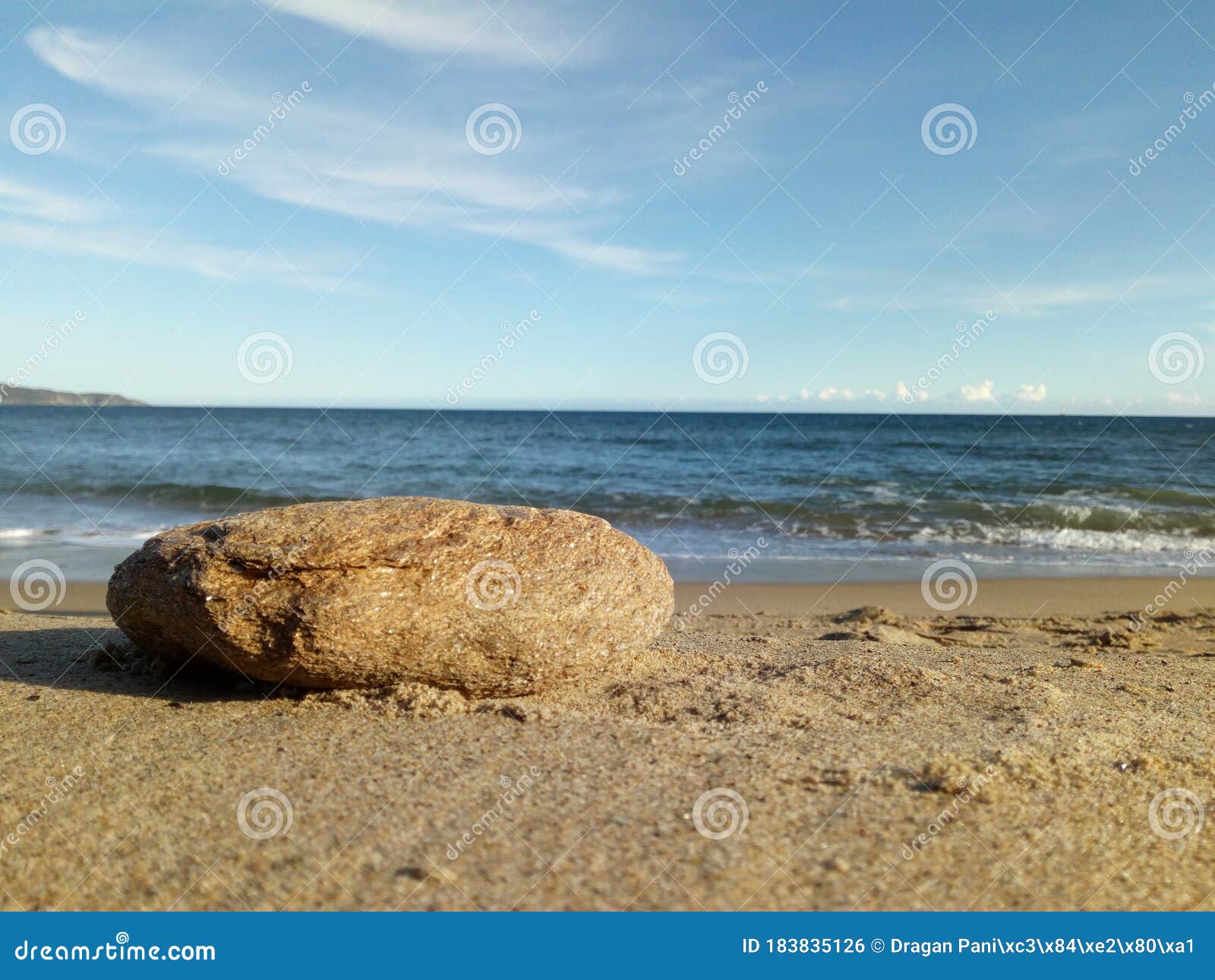 Beach rock stone stock photo. Image of landskape, travel - 183835126