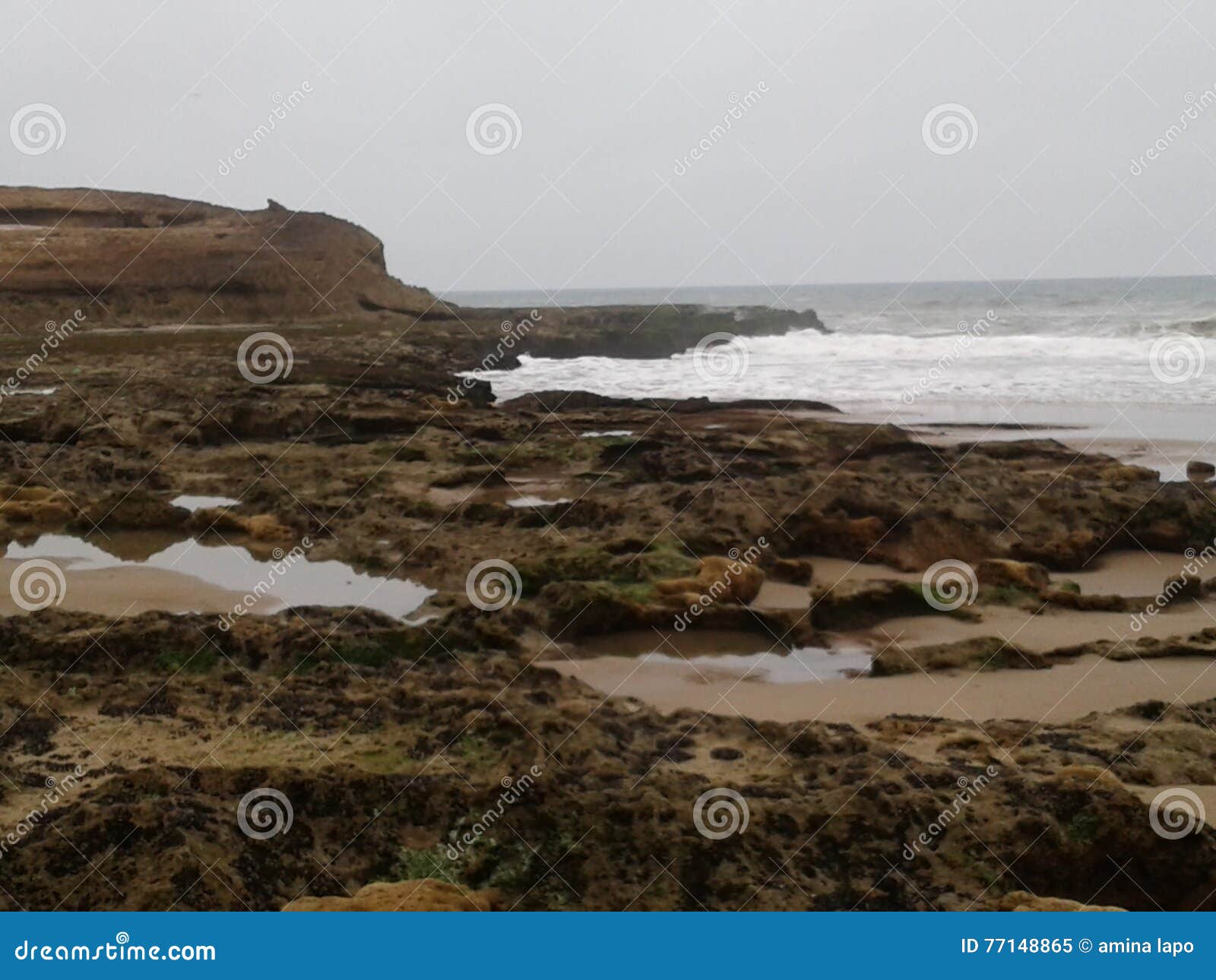 Beach and rock water stock image. Image of morocco, rock - 77148865