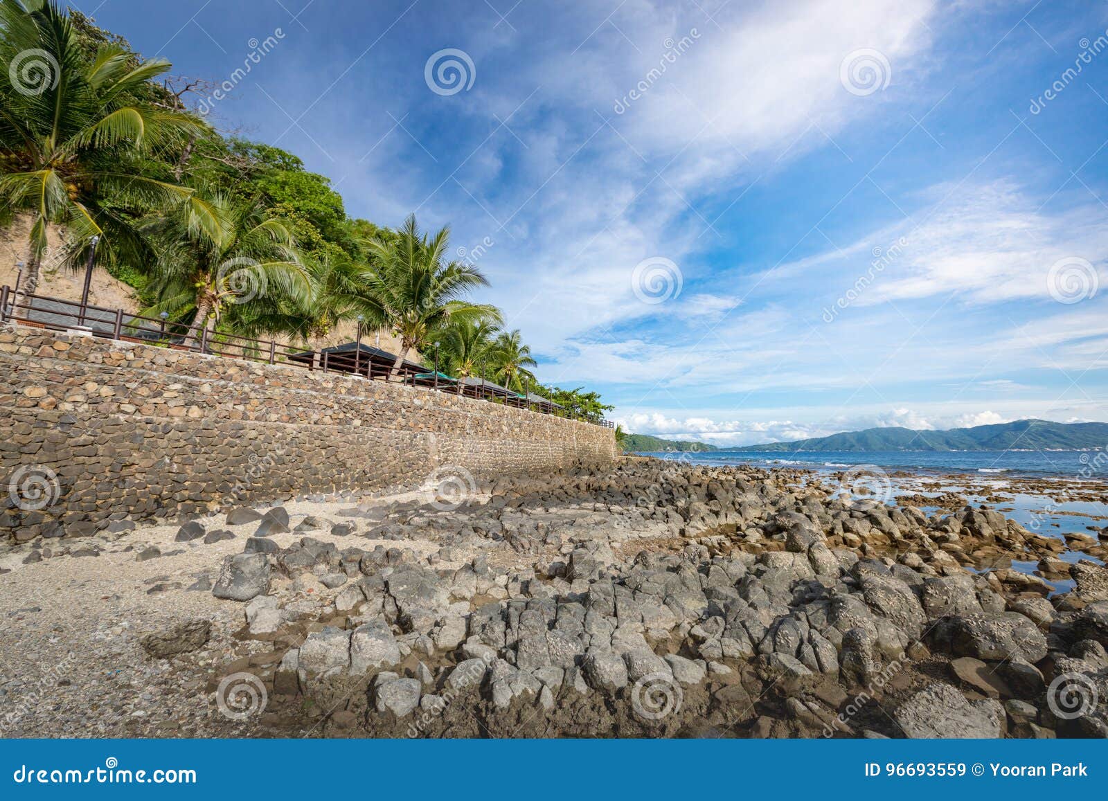 Beach with Rocks in Anilao, Batangas Stock Image - Image of ocean, asia ...