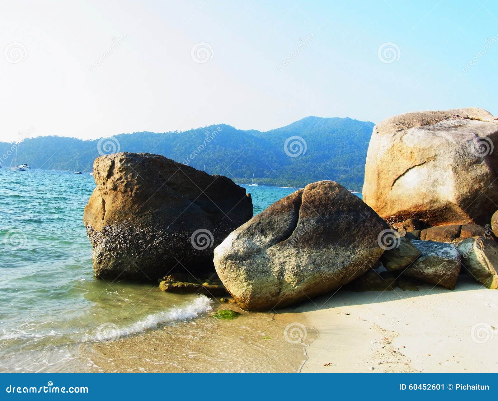 Beach and Rocks stock image. Image of seascape, rocks - 60452601