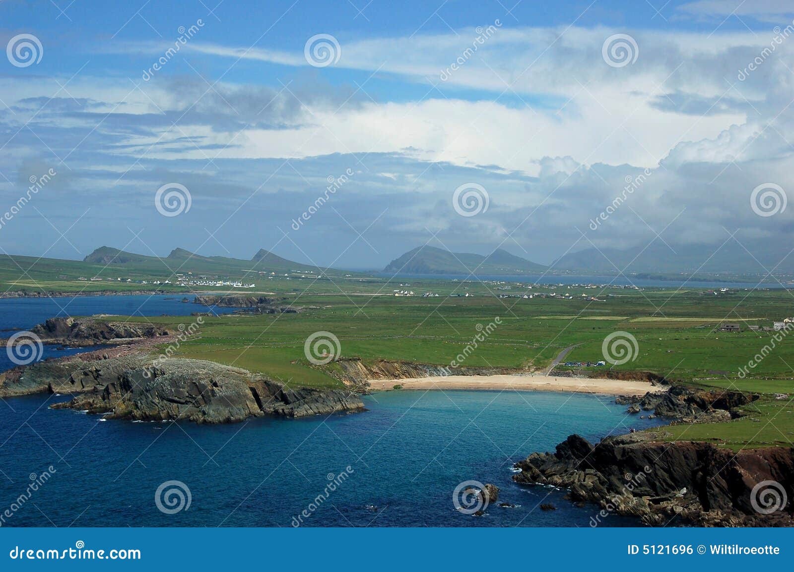 Beach and Rocks Dingle Ireland Stock Photo - Image of precipitous ...