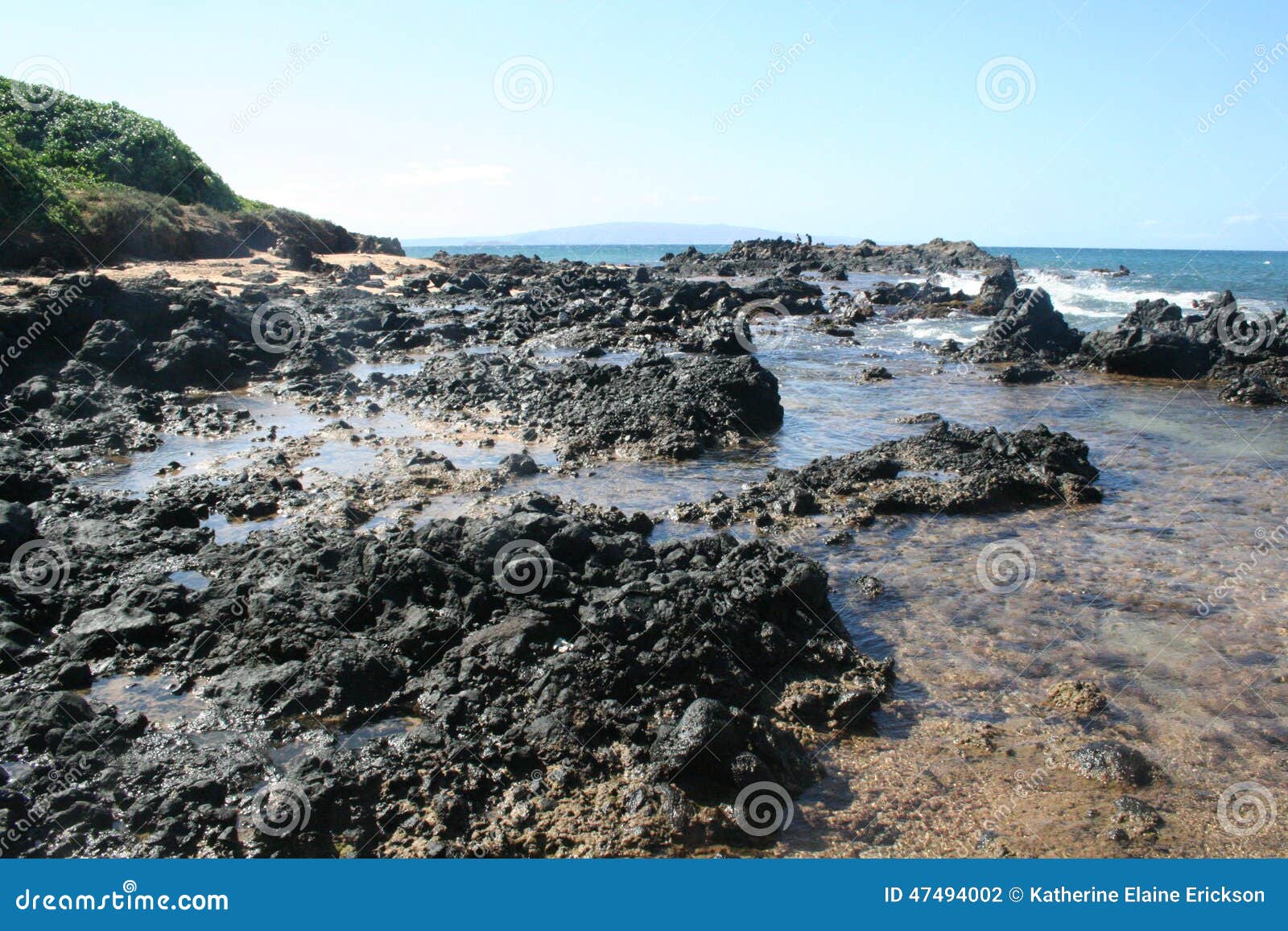 Beach Rocks stock photo. Image of hawaii, flow, caps - 47494002