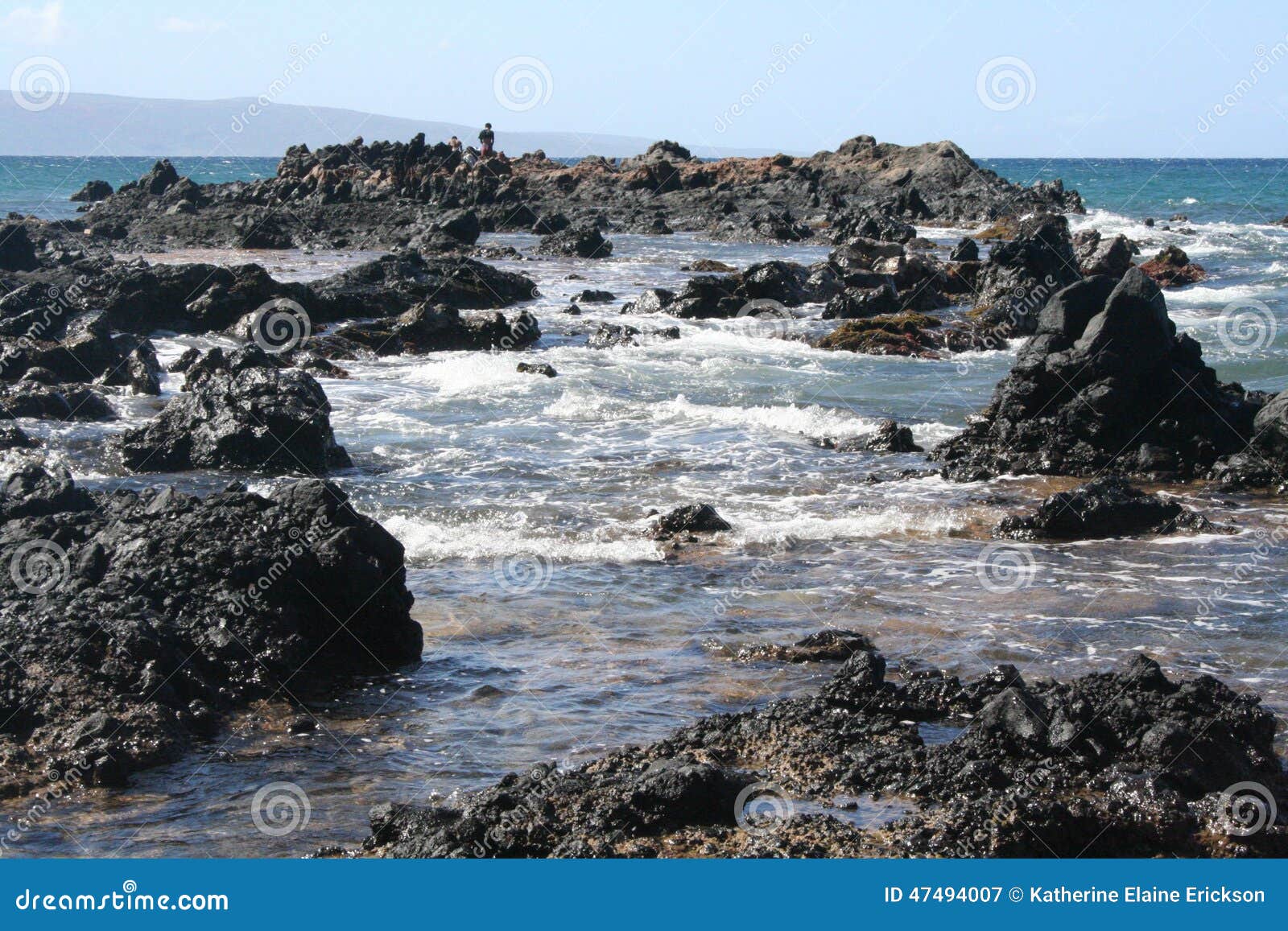 Beach Rocks stock image. Image of beach, clouds, aloha - 47494007