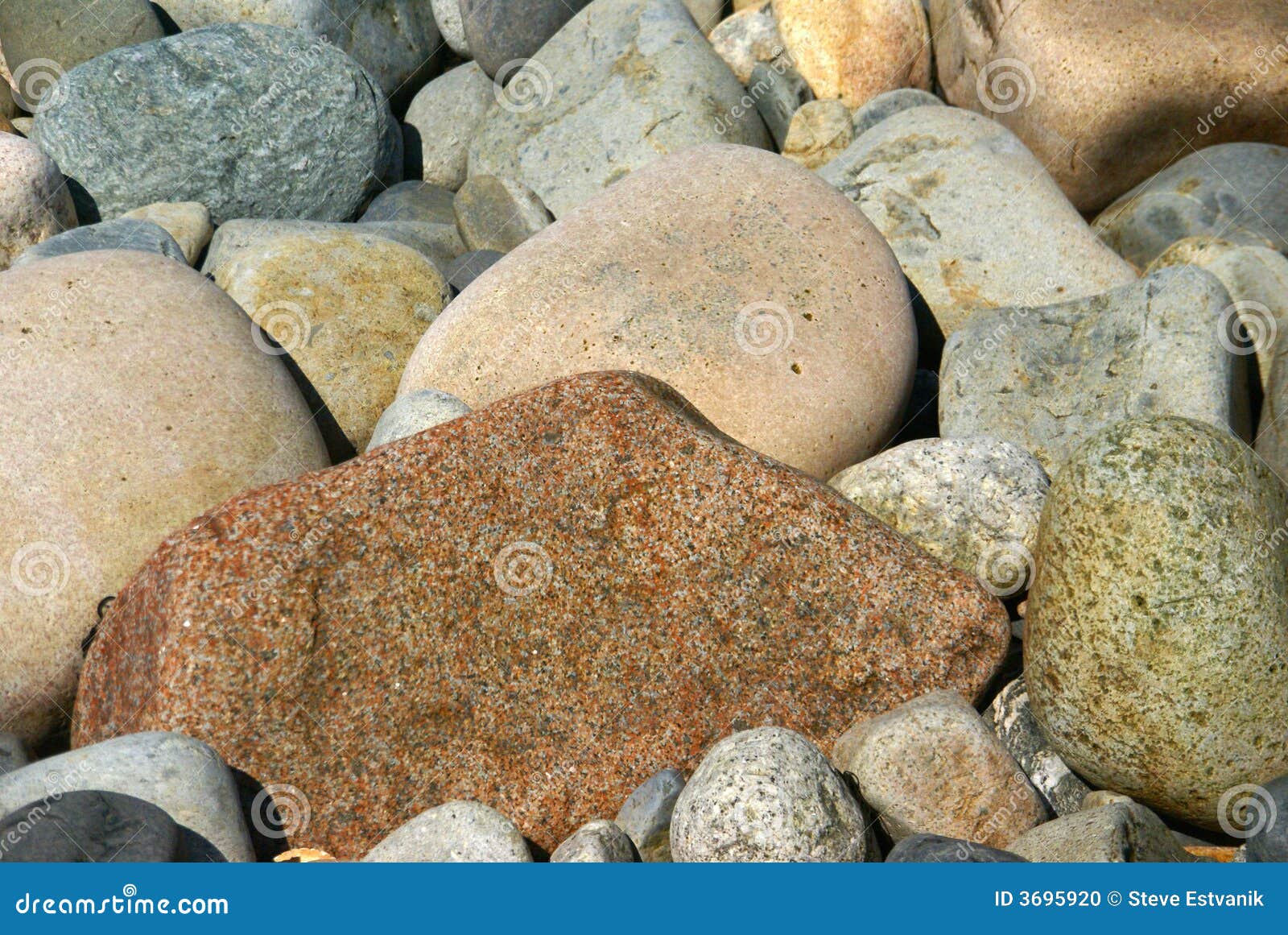 Beach Rocks, Rounded Pebbles Stock Photo - Image of granite, cobble ...