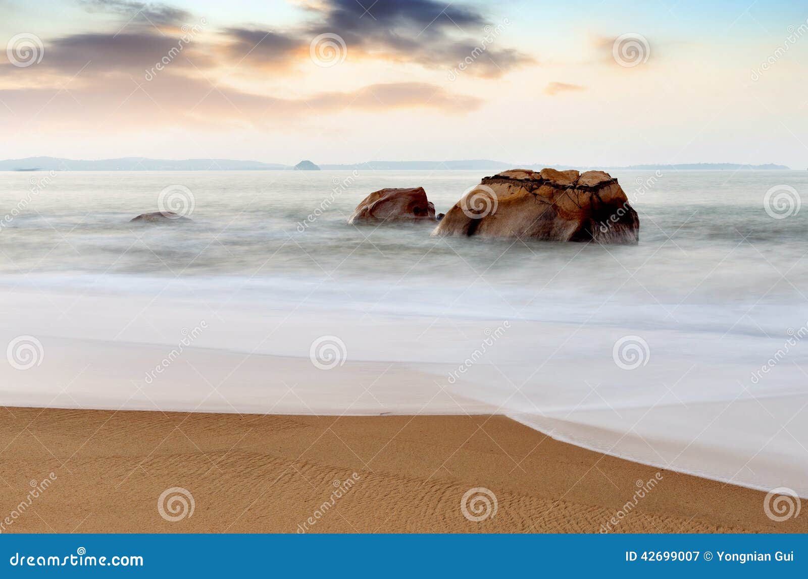 Beach and rocks stock image. Image of nature, secluded - 42699007