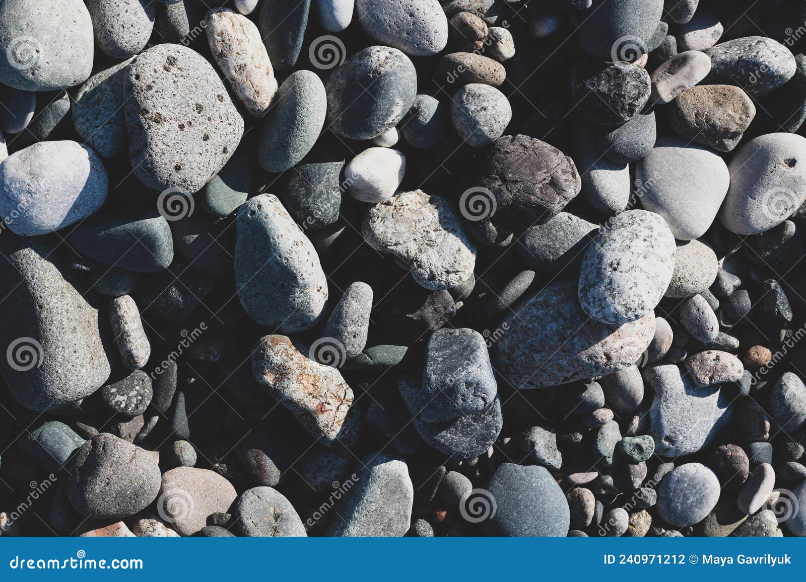 Beach Rocky Textured Background in a Light of Sun Stock Photo - Image ...