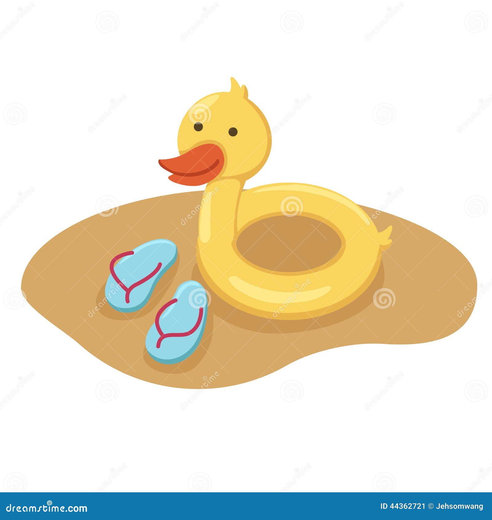 Beach rubber duck stock illustration. Illustration of tourism - 44362721