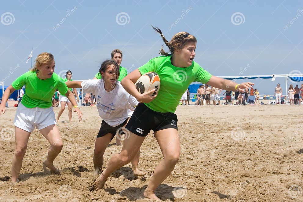 Beach Rugby editorial photography. Image of spain, outside - 15019937