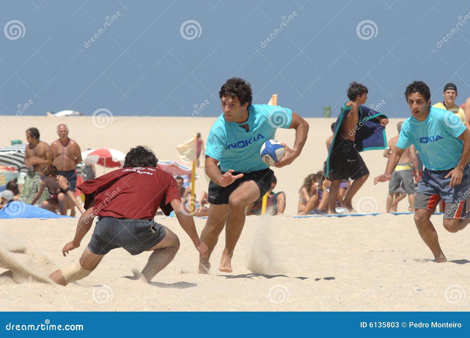 Beach rugby editorial stock photo. Image of point, catch - 6135803
