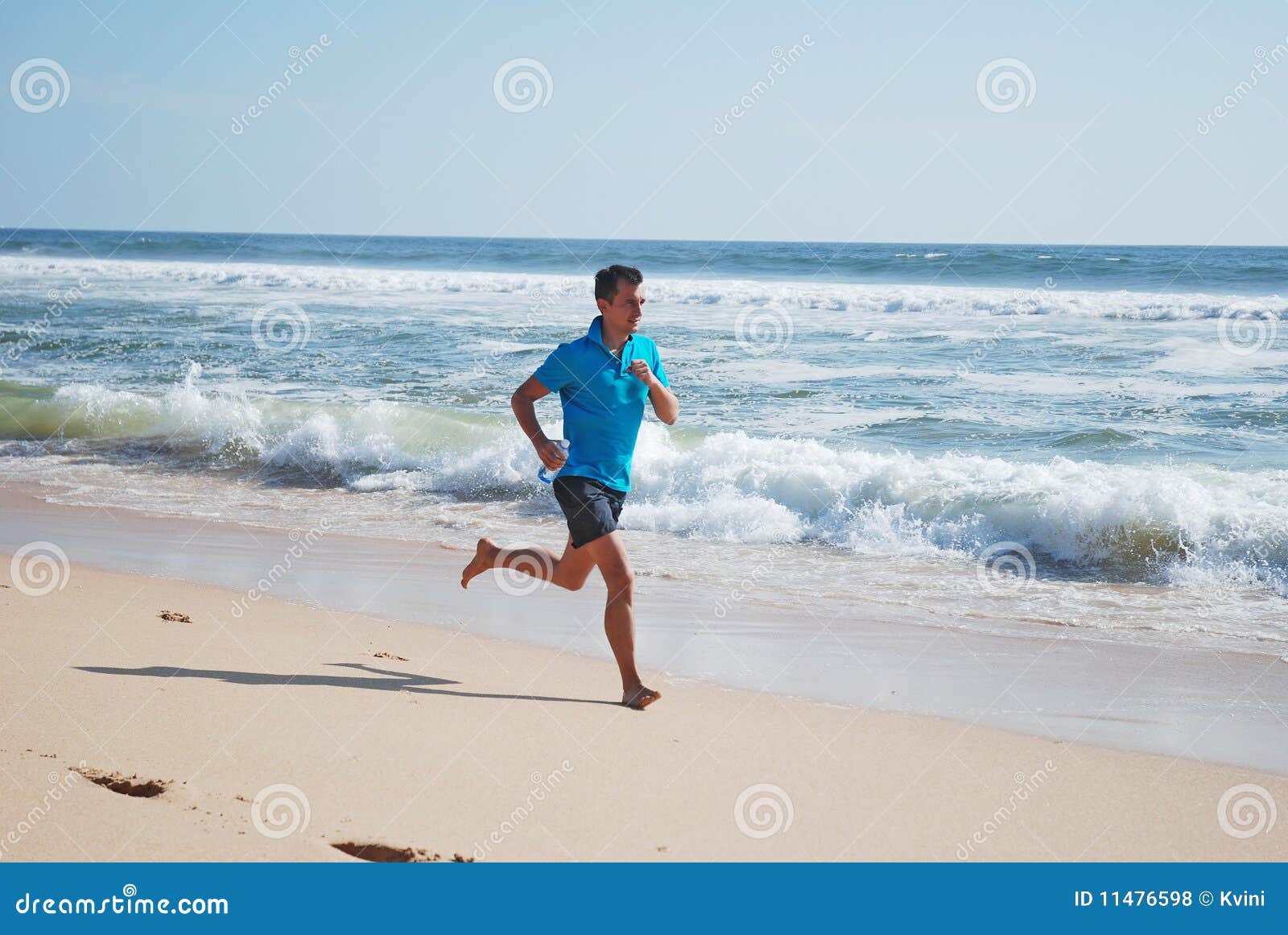 Beach runner stock photo. Image of shorts, space, portrait - 11476598