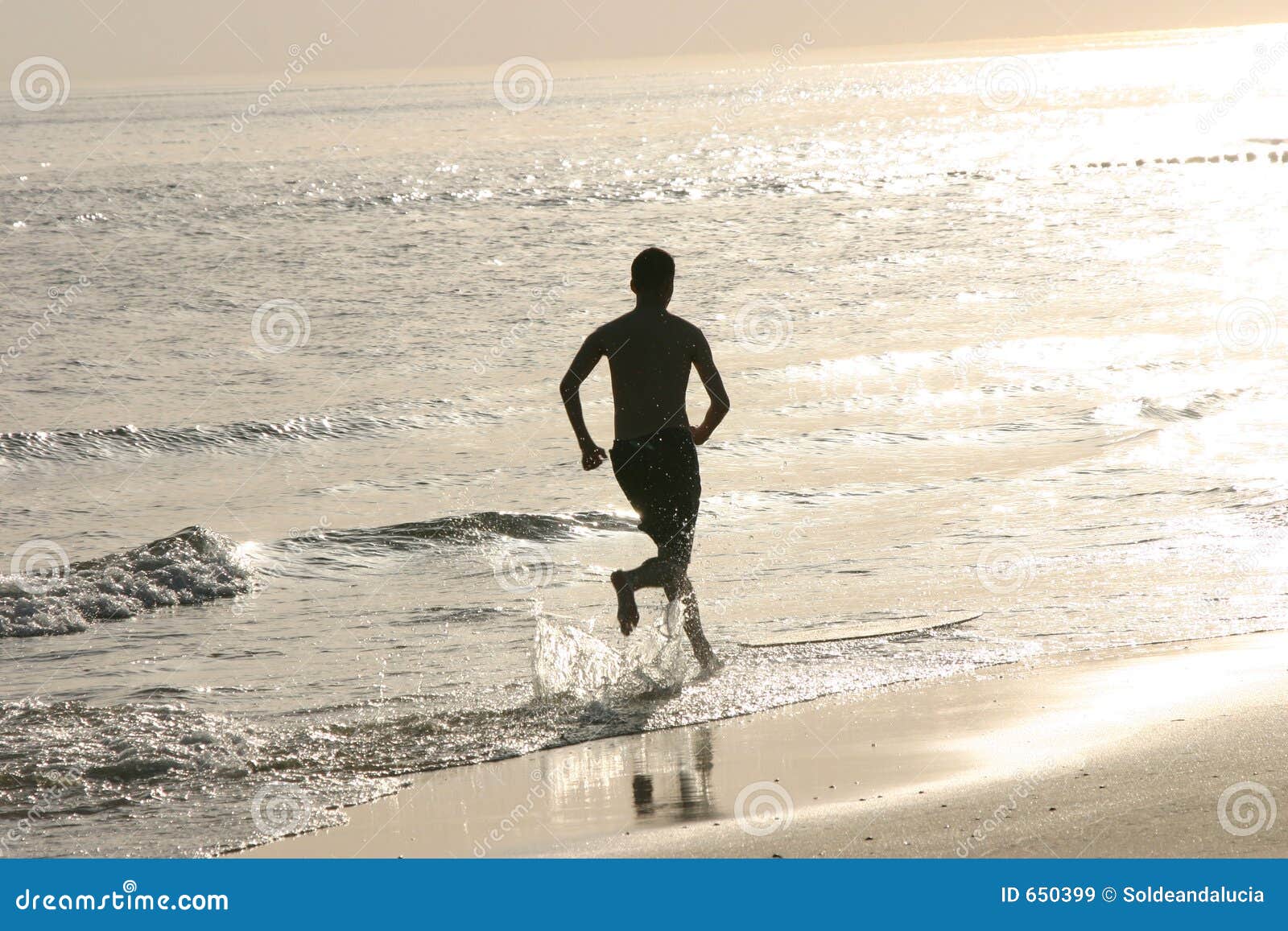 Beach Runner stock image. Image of sand, waterman, shore - 650399