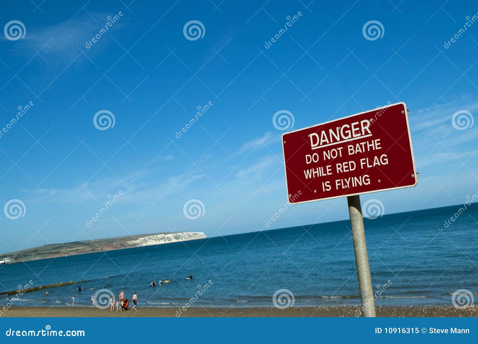 Beach safety stock image. Image of sign, outdoor, flag - 10916315
