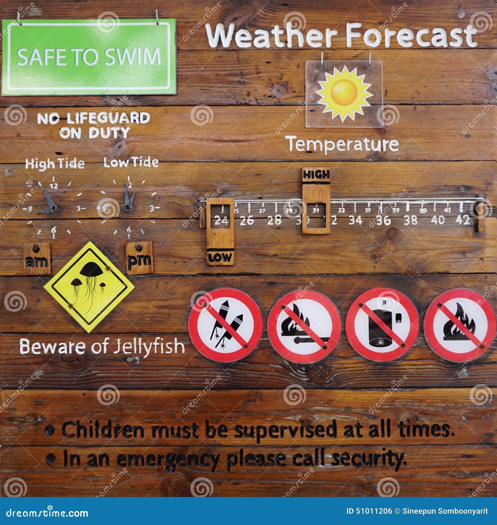 Beach safety signage stock photo. Image of beach, information - 51011206