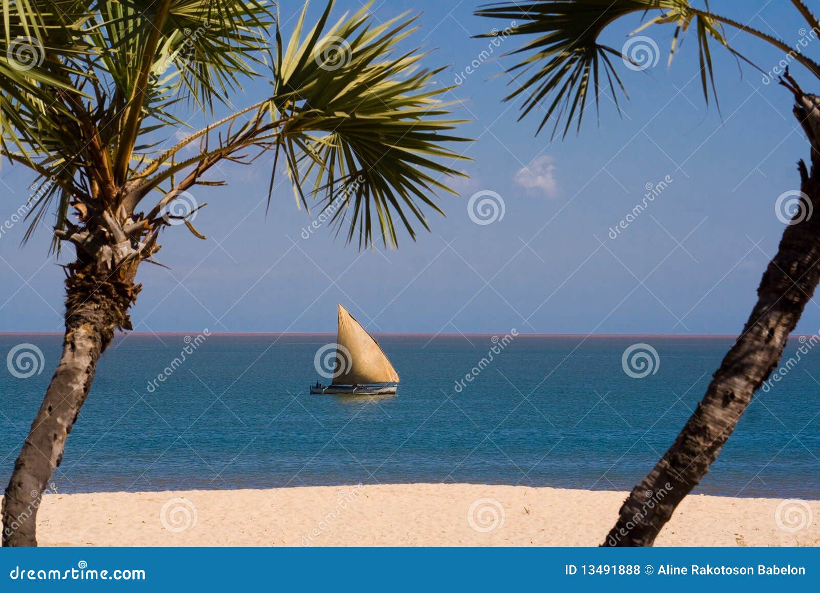 Beach and sailboat stock photo. Image of sand, sail, sailboat - 13491888
