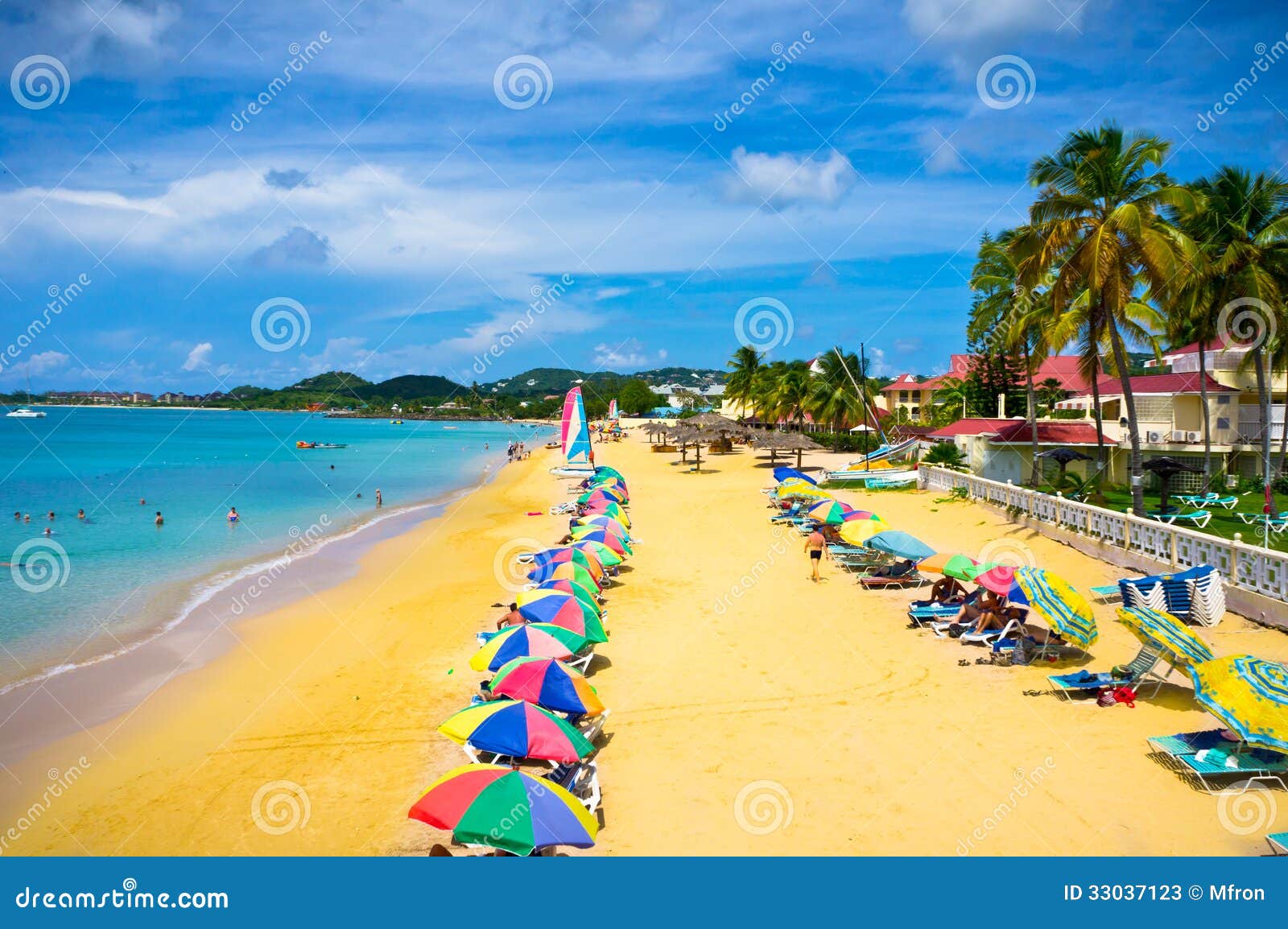 Beach in Saint Lucia, Caribbean Islands Stock Image - Image of saint ...