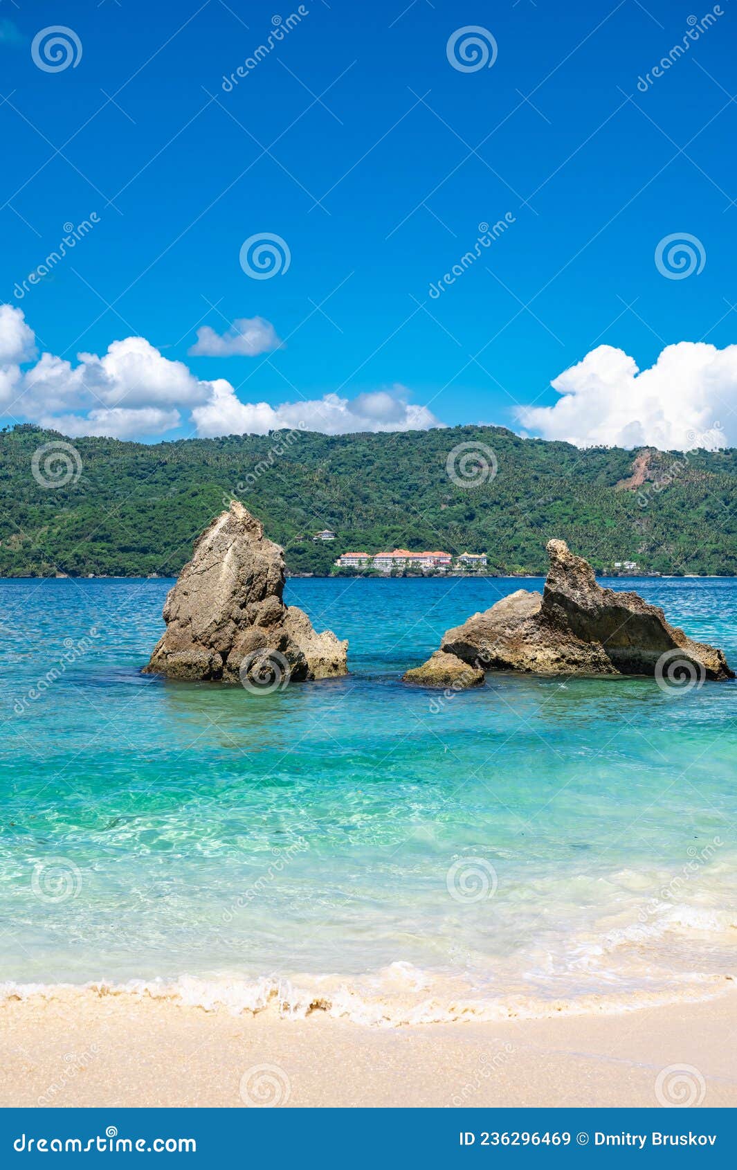 Beach Samana peninsula stock image. Image of republic - 236296469