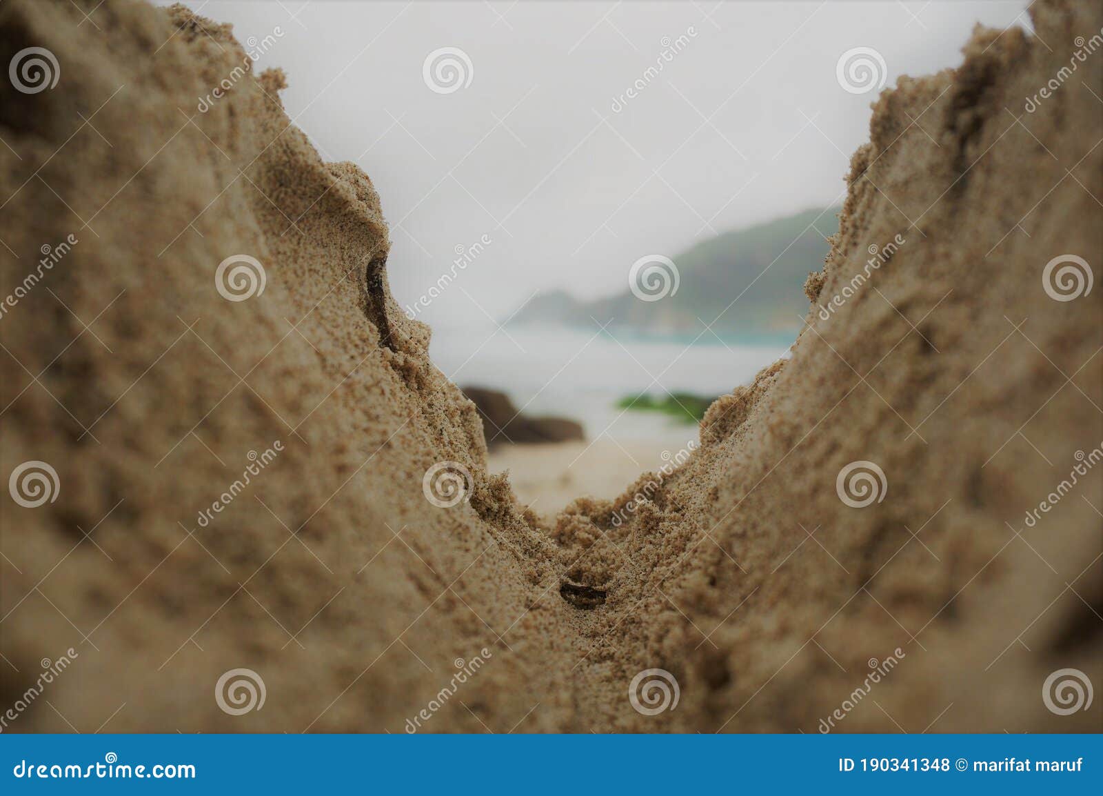 Focus on the beach sand stock photo. Image of atmosphere - 190341348