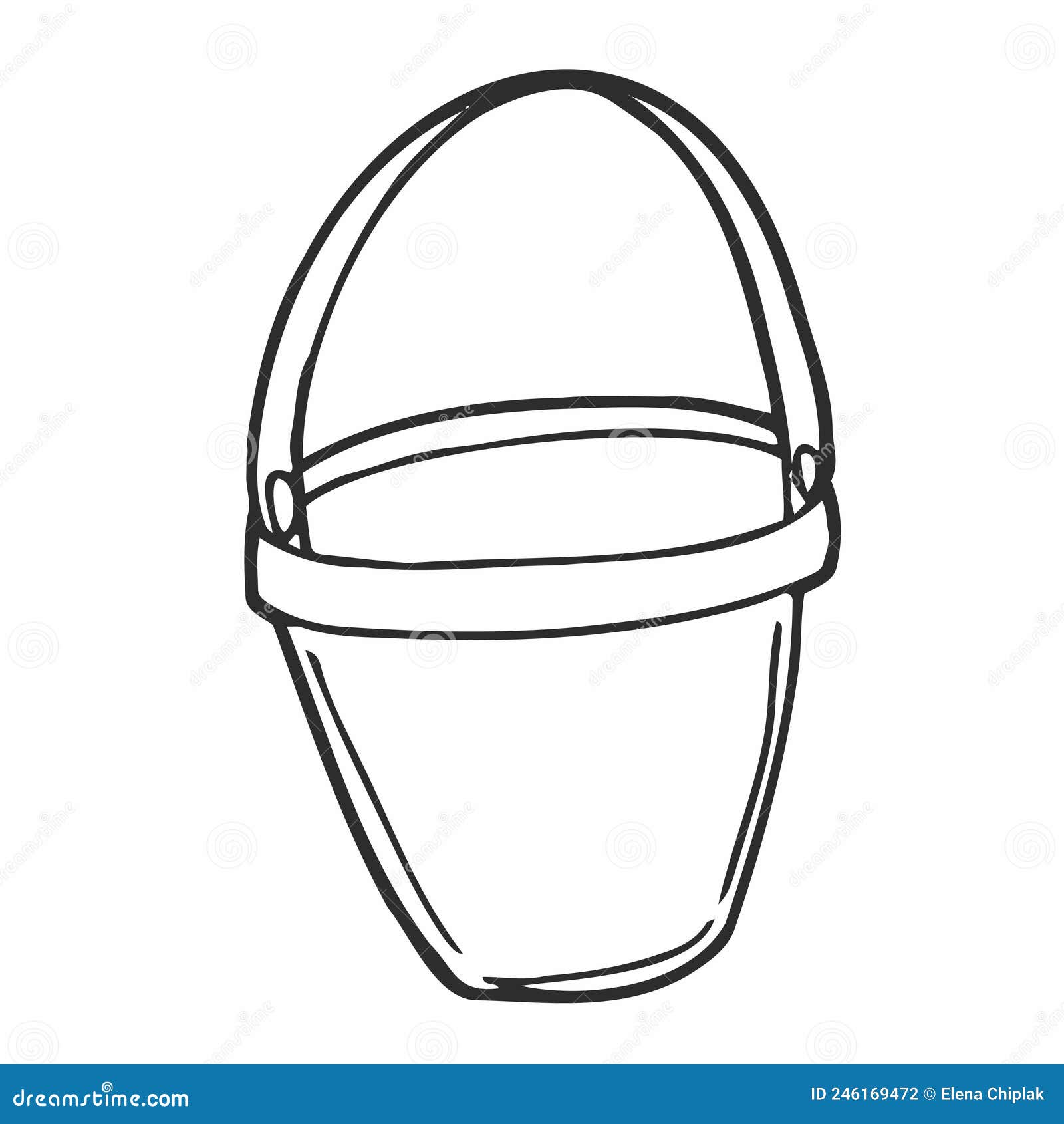 Beach Sand Castle Bucket Doodle Icon Vector Stock Vector - Illustration ...