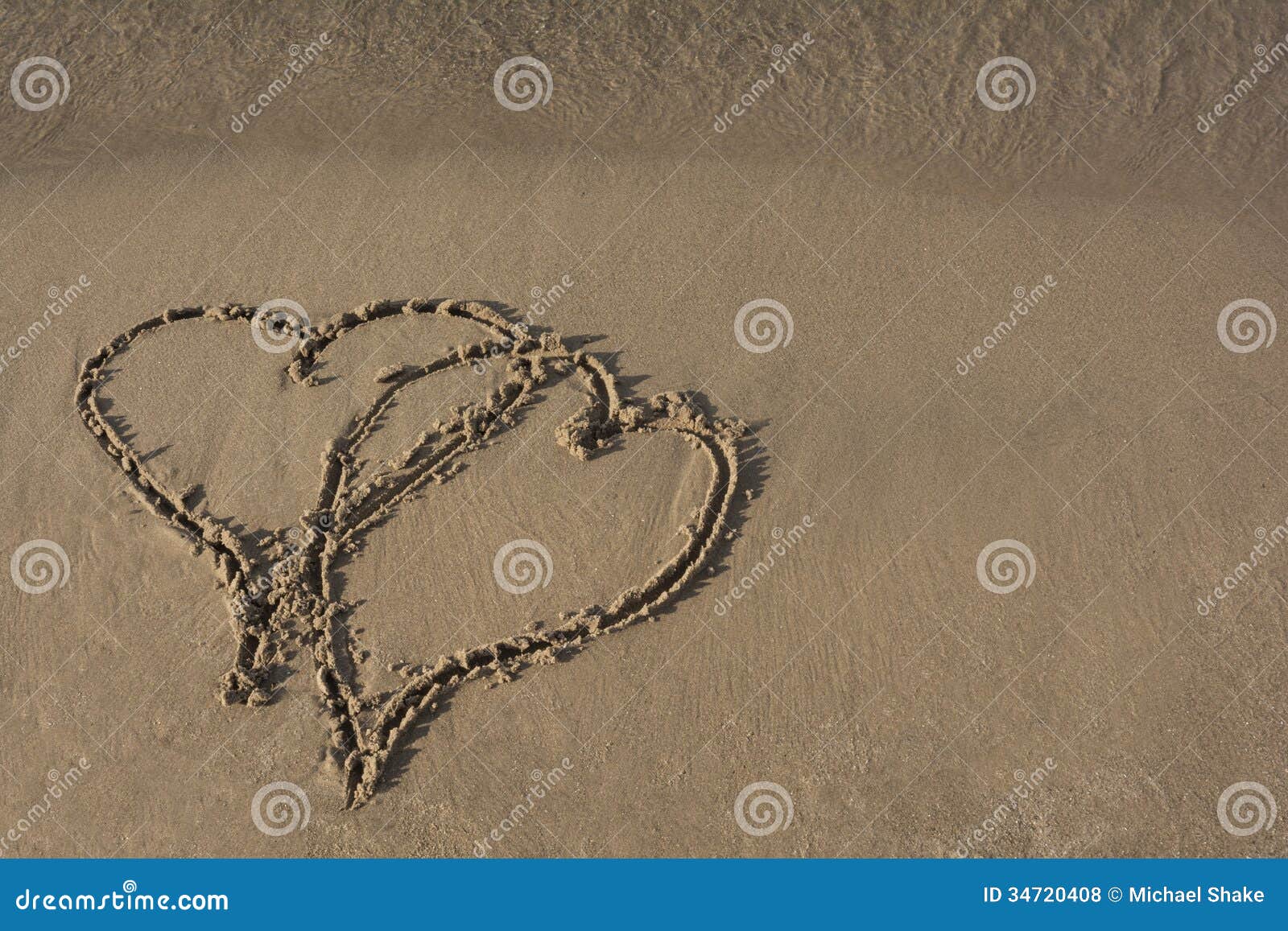 Beach Sand Hearts stock photo. Image of love, sand, concept - 34720408