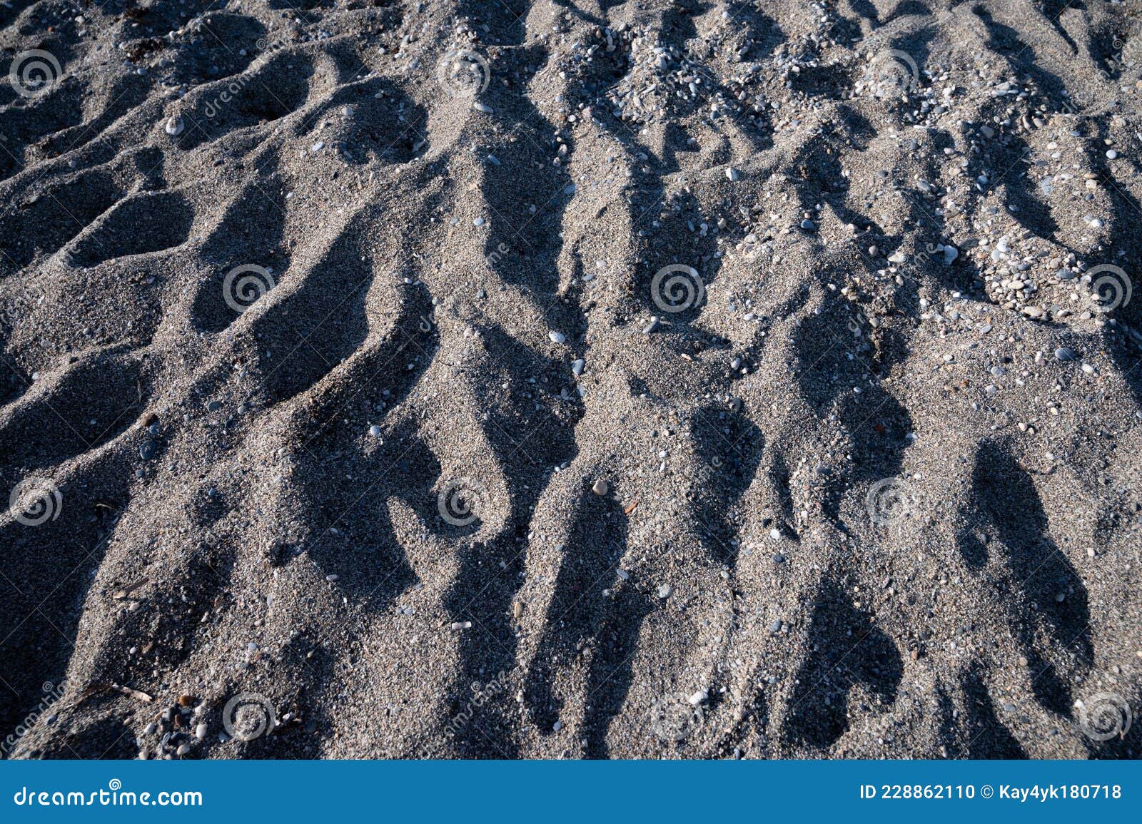 Beach Sand with Shadows. Near the Sea Stock Photo - Image of landscape ...