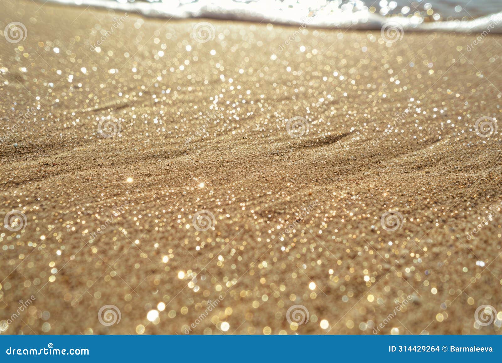 Beach Sand Texture Sparkling Under the Sunlight. Generative AI Stock ...