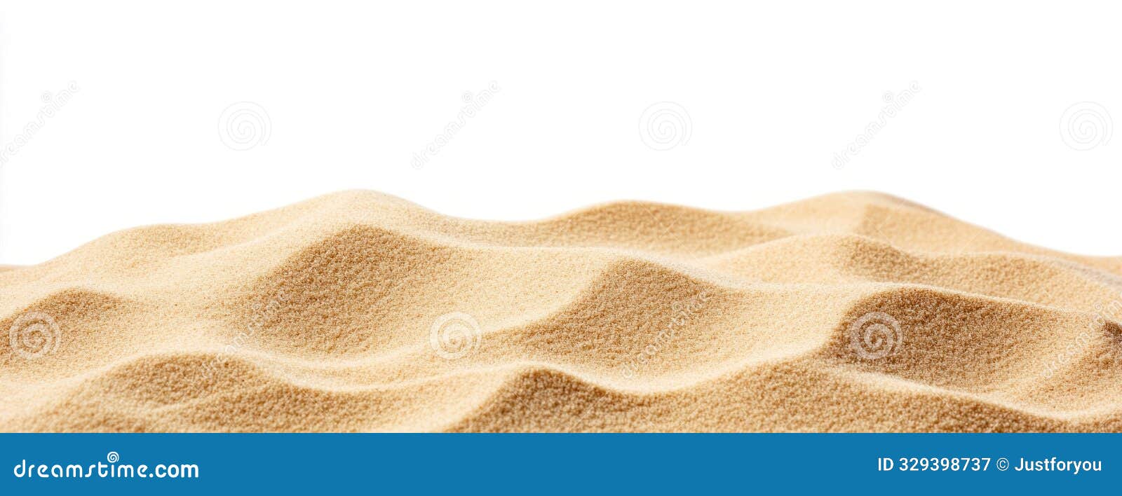 Beach Sand on White Background. Generative Ai Stock Illustration ...