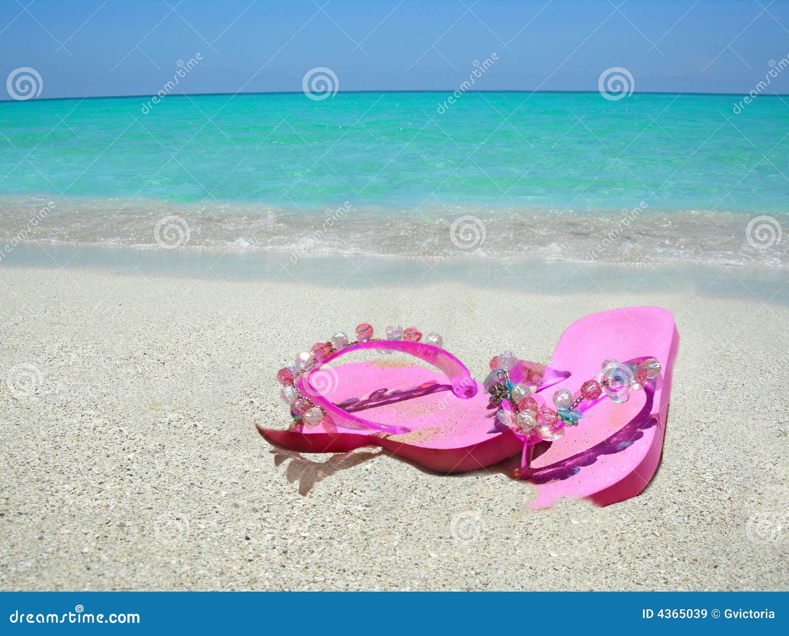 Beach sandals stock image. Image of summertime, coast - 4365039