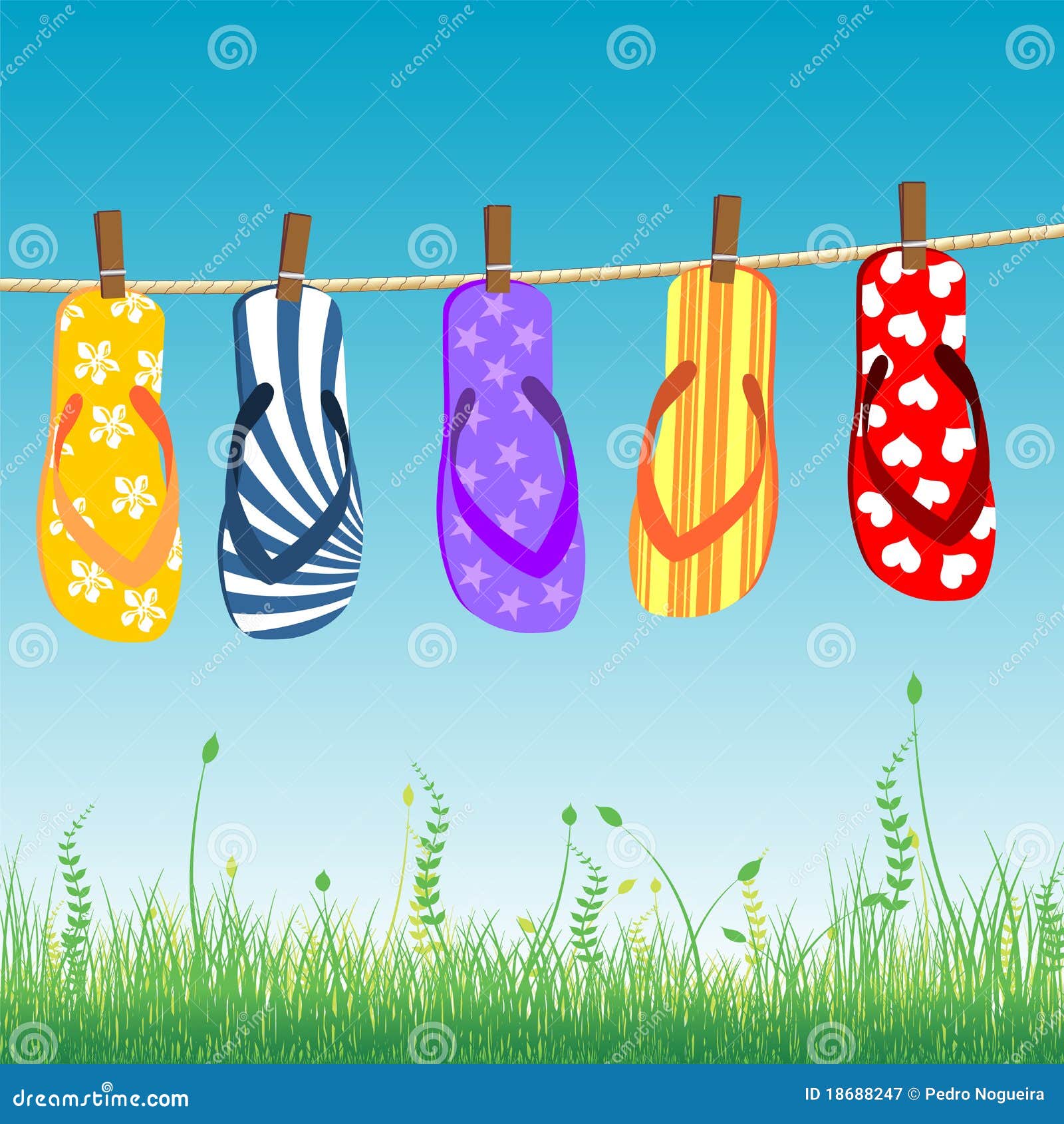 Beach sandals collection stock vector. Illustration of decorative ...