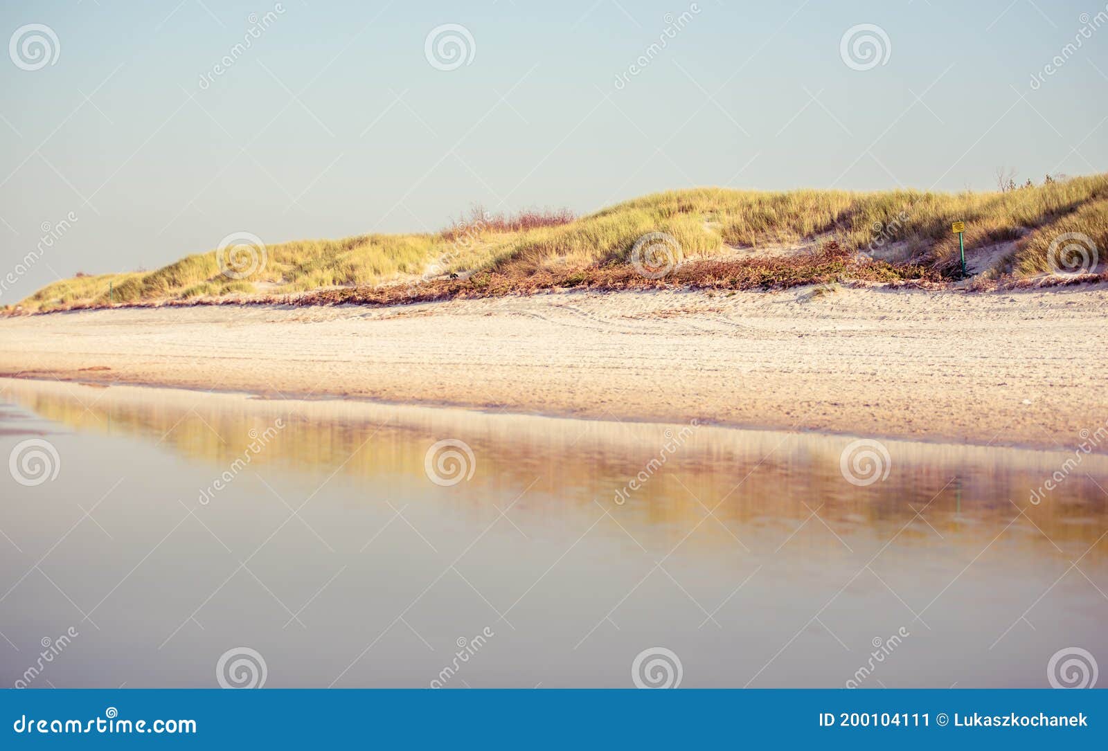 Beach - Sandy Beach and Ocean Seaside Landscape Stock Image - Image of ...