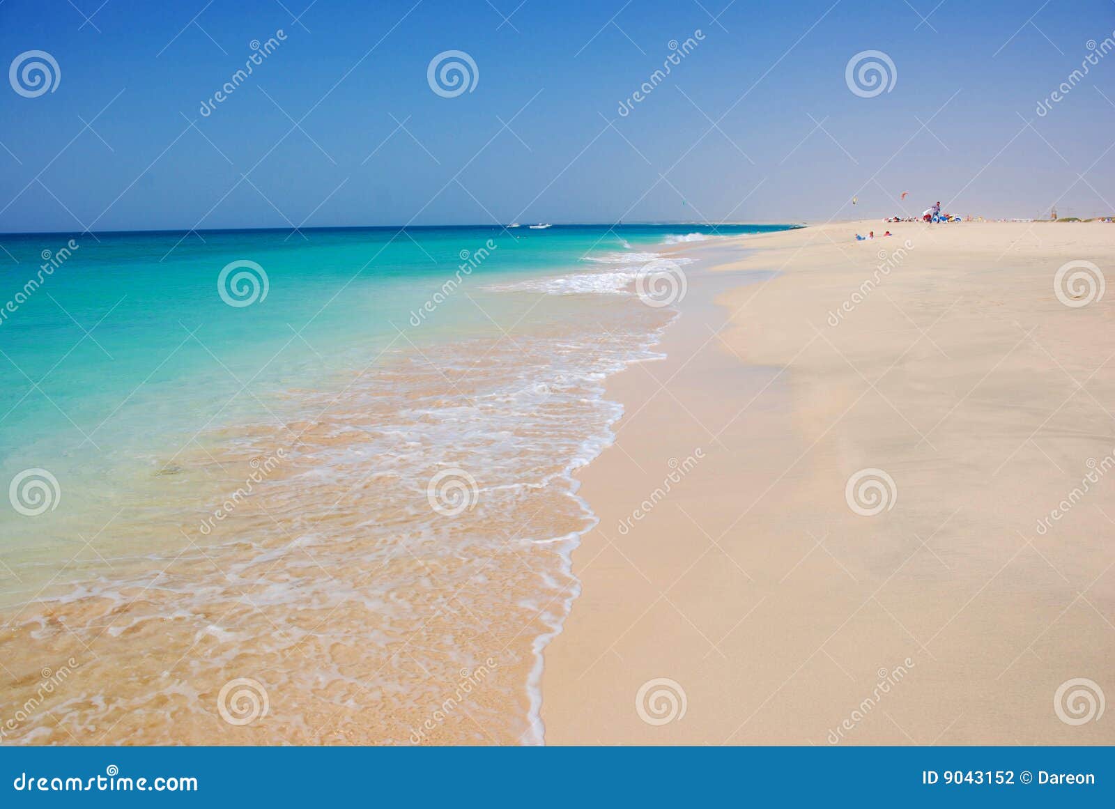 Beach at Santa Maria - Sal Island - Cape Verde Stock Photo - Image of ...