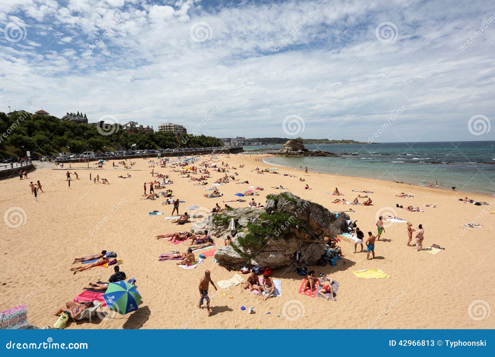 Beach in Santander, Cantabria, Spain Editorial Stock Photo - Image of ...