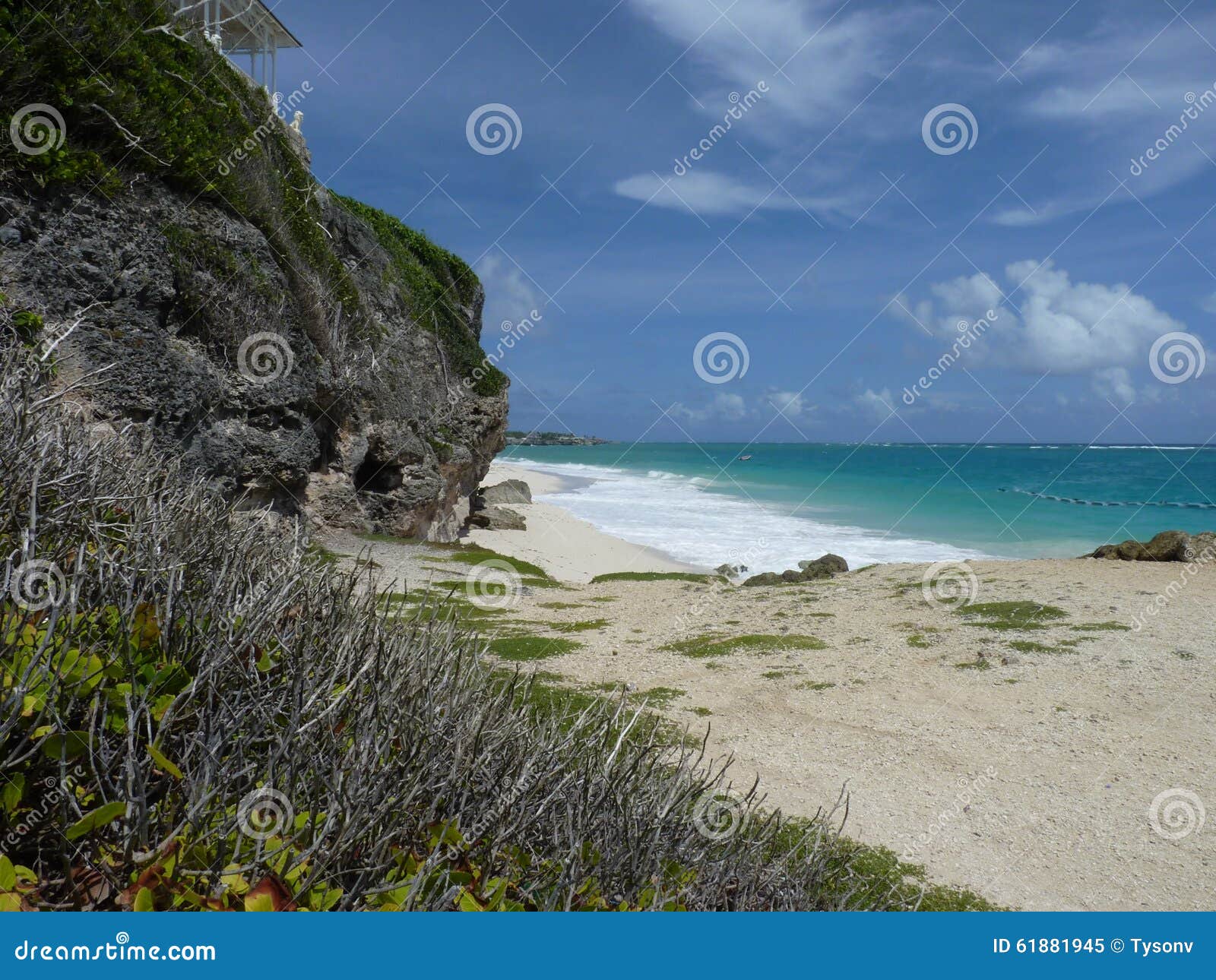 Beach Scene in Barbados, West Indies Stock Image - Image of children ...