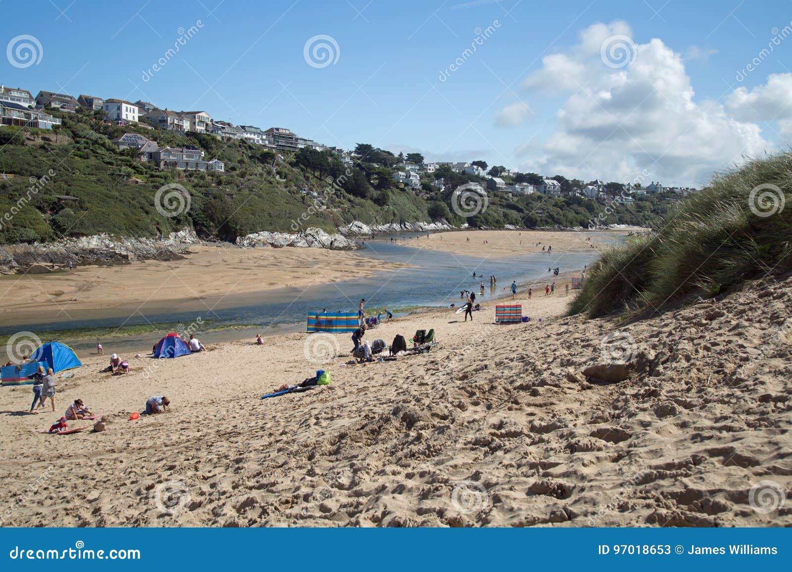 Beach Scene at Cornwall, England Editorial Stock Photo - Image of scene ...