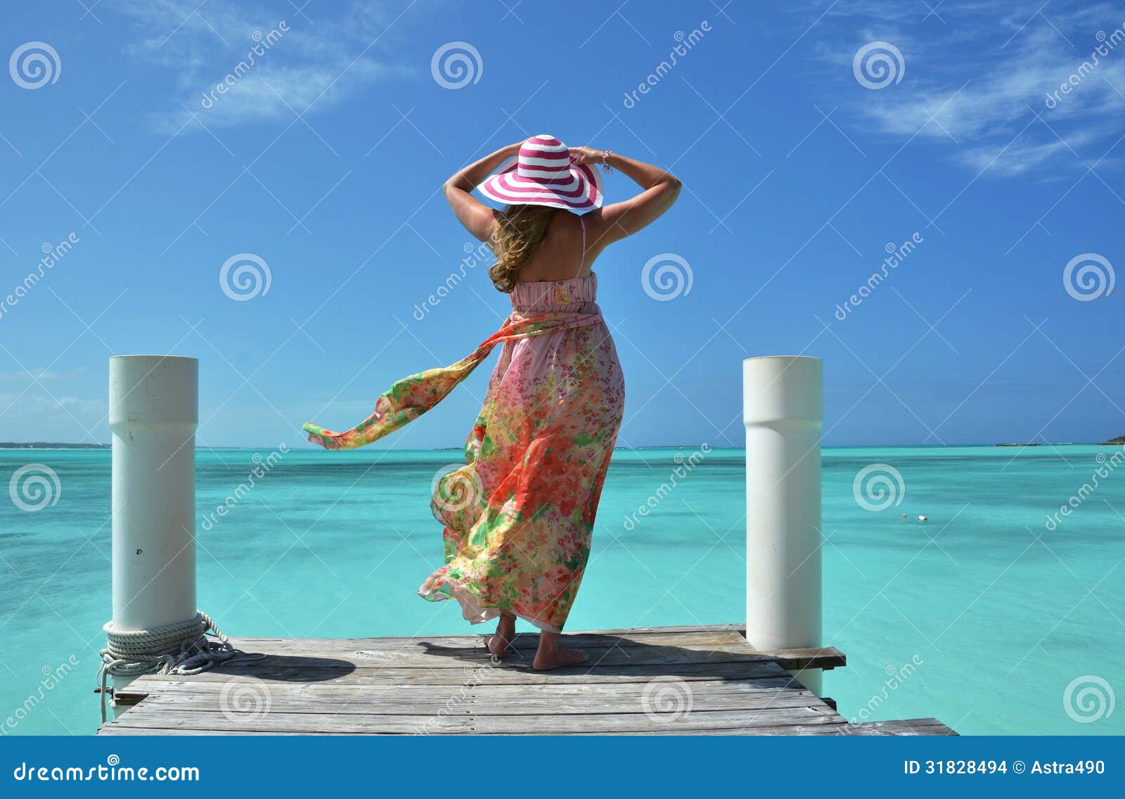 Beach Scene. Exuma, Bahamas Stock Photo - Image of cloud, resort: 31828494