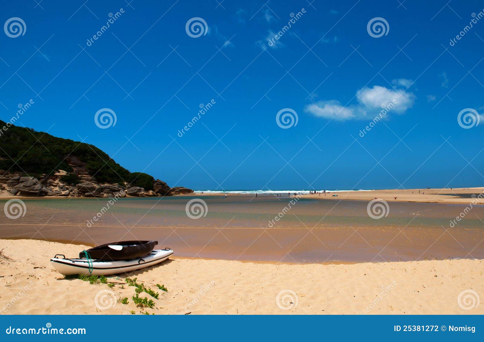 Beach scene Groot Brak stock photo. Image of scenery - 25381272