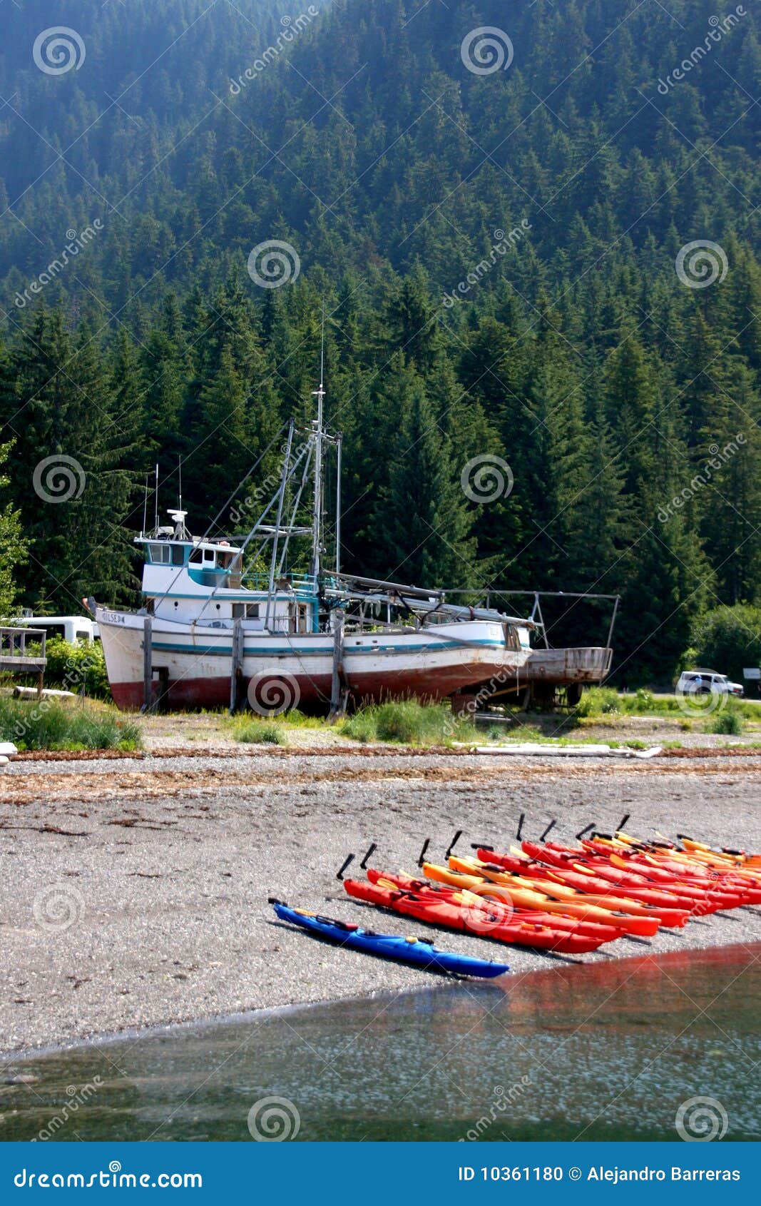 Beach scene, Hoonah stock photo. Image of salmon, beach - 10361180