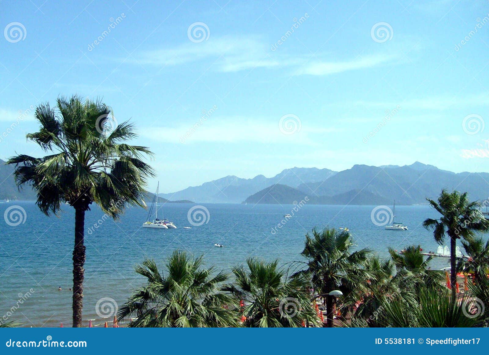 Beach scene Icmeler Turkey stock image. Image of holidays - 5538181