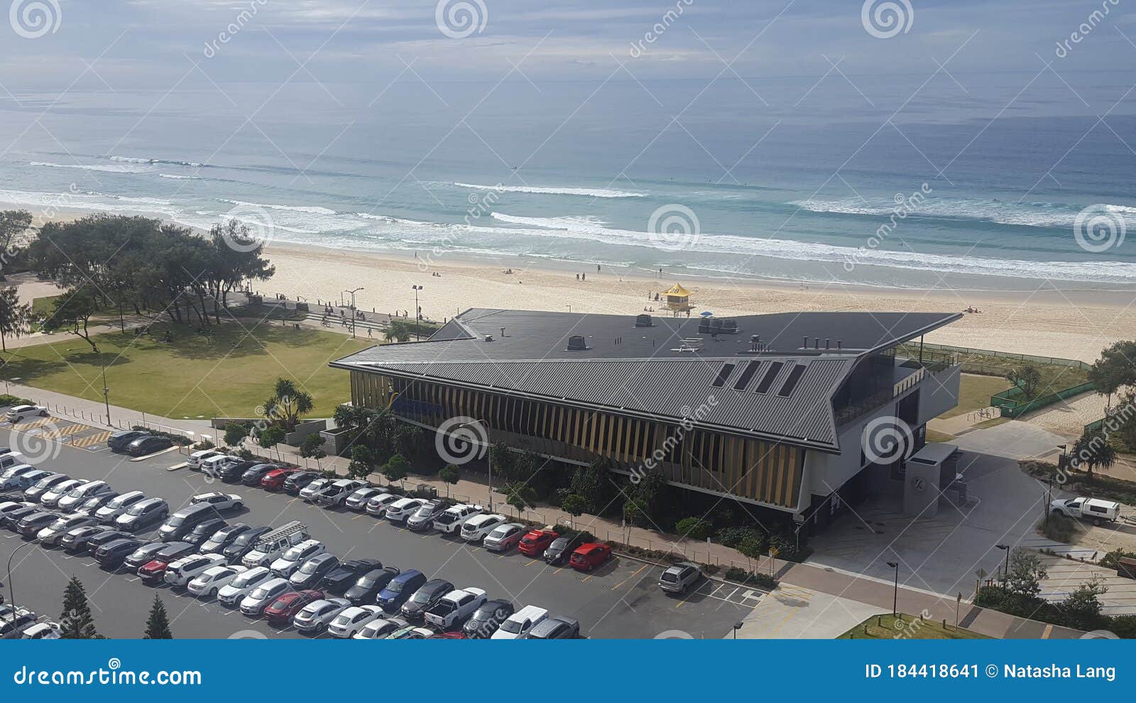 Beach Scene - Panoramic Views of Broadbeach Qld Australia Editorial ...