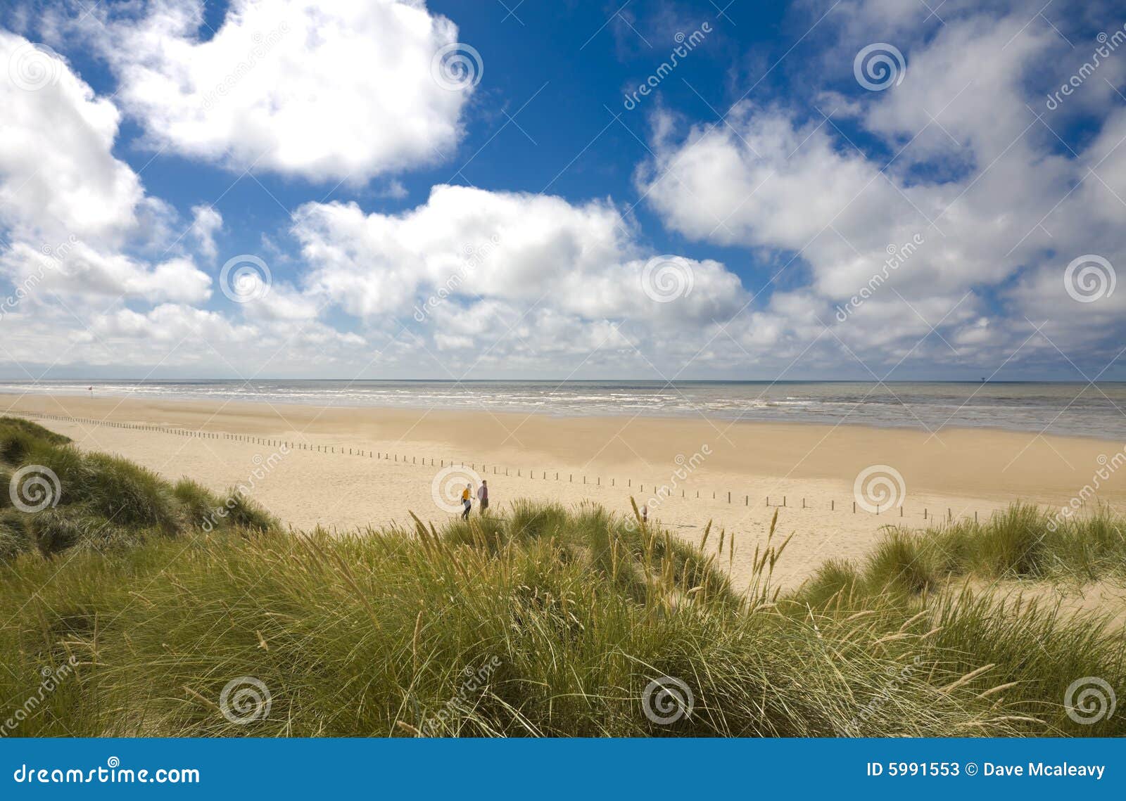 Beach Scene with Sand Dunes Stock Image - Image of beach, sefton: 5991553