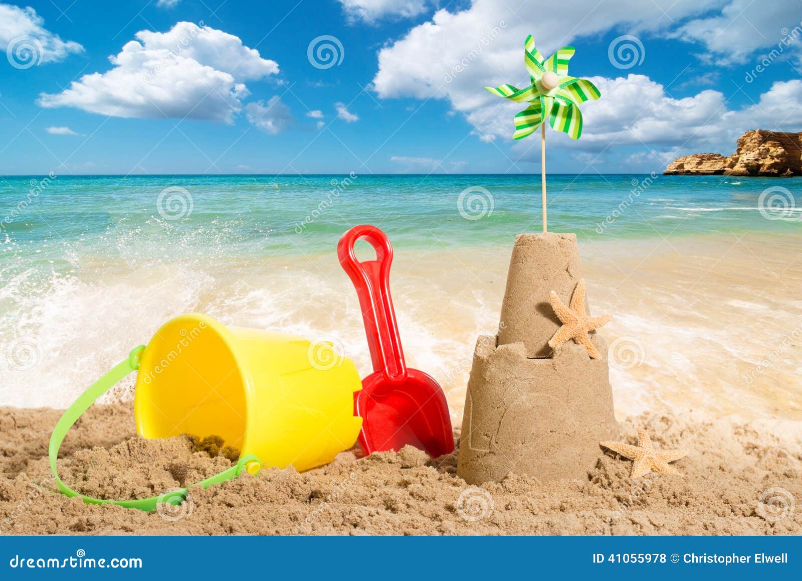 Beach Scene stock photo. Image of sand, concept, beautiful - 41055978