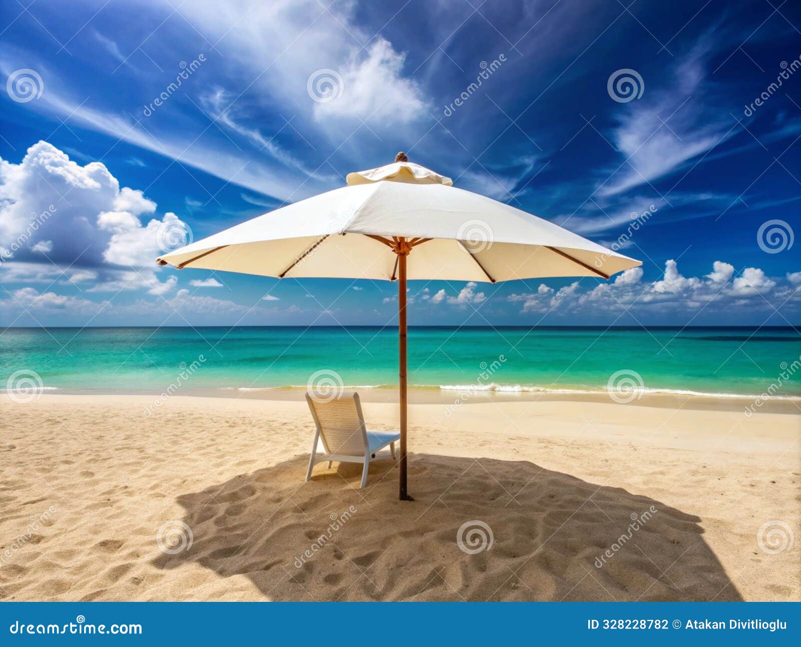 This is a Beach Scene with a Shaded Area Under Editorial Photography ...
