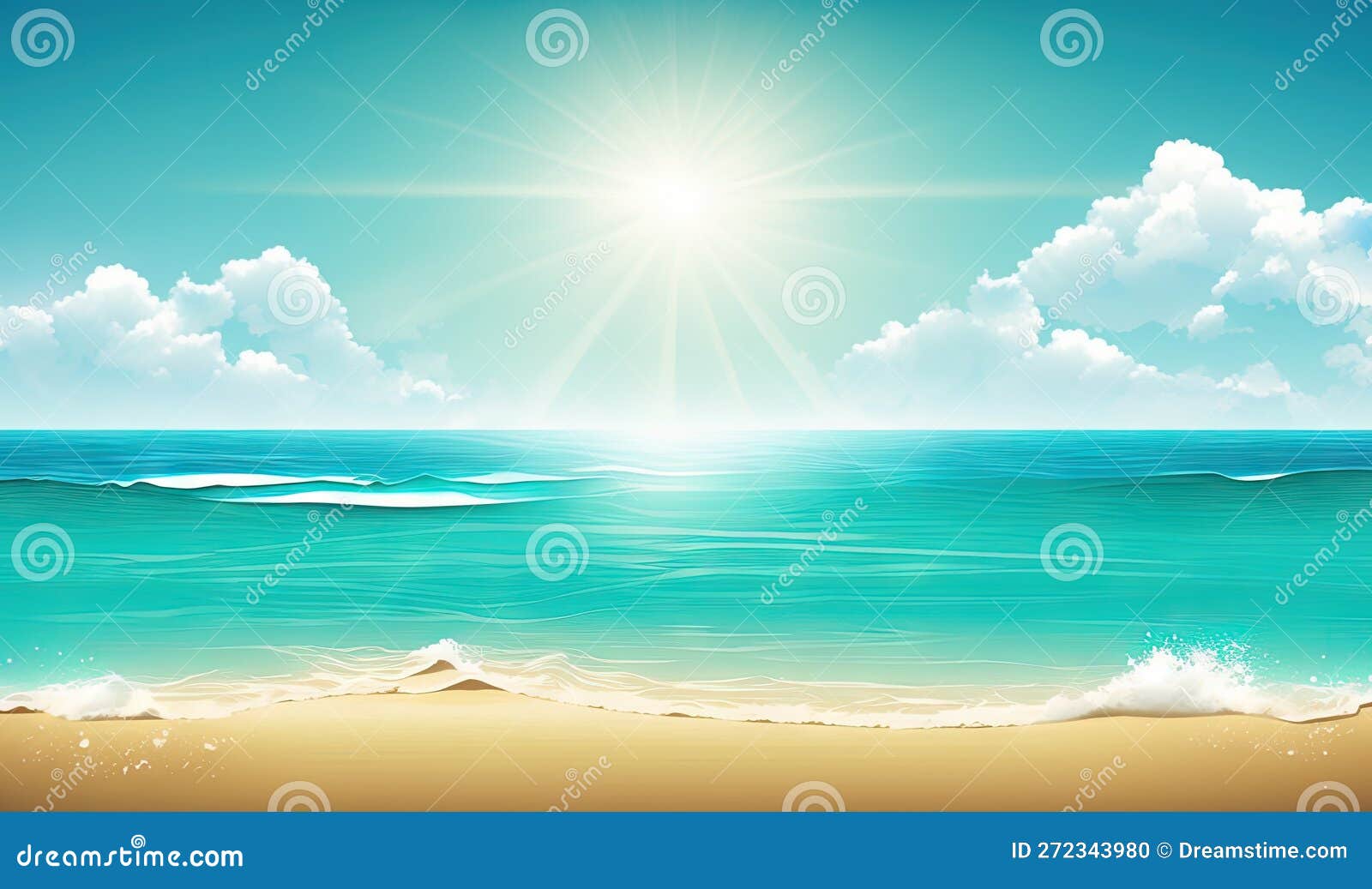 A Beach Scene with the Sun Shining Over the Water and Clouds Stock ... A Beach Scene with the Sun Shining Over the Water and Clouds Stock ...