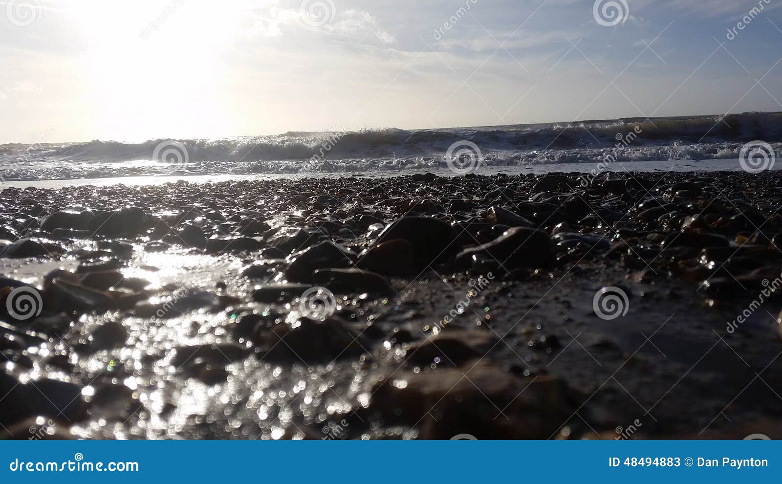 Beach scene in winter stock image. Image of pebble, horses - 48494883