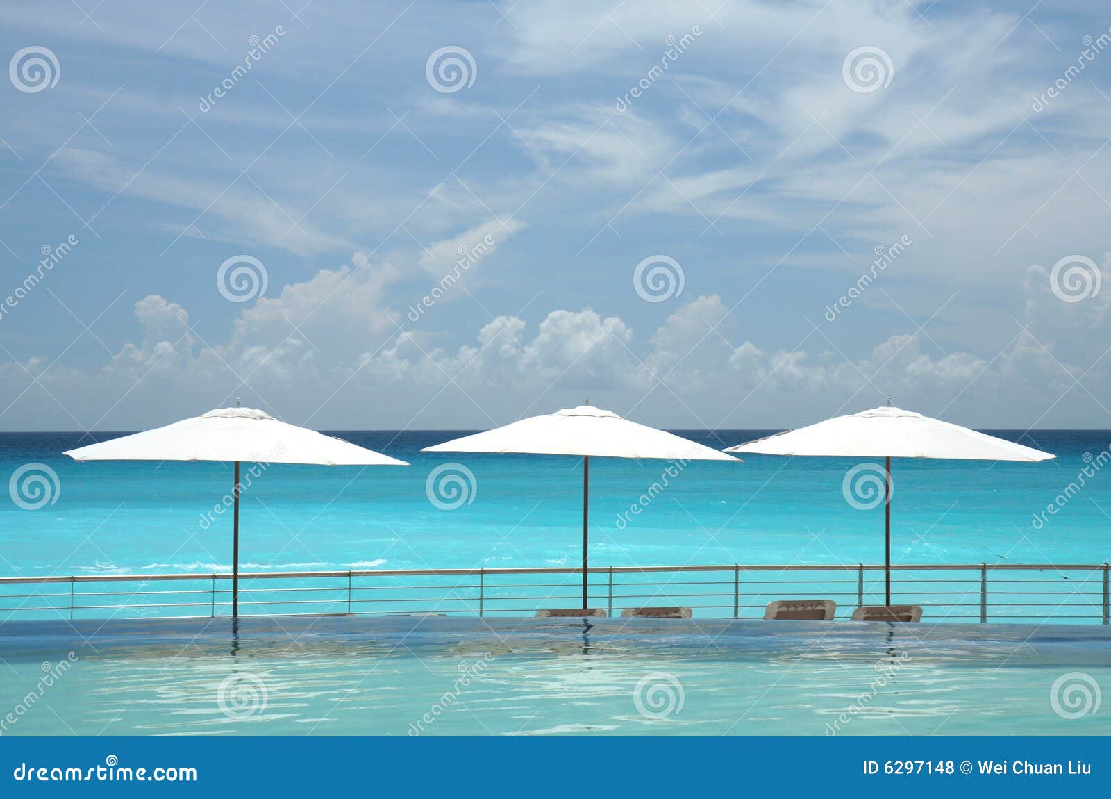Beach Scenic from Infinity Pool Stock Photo - Image of shore, landscape ...