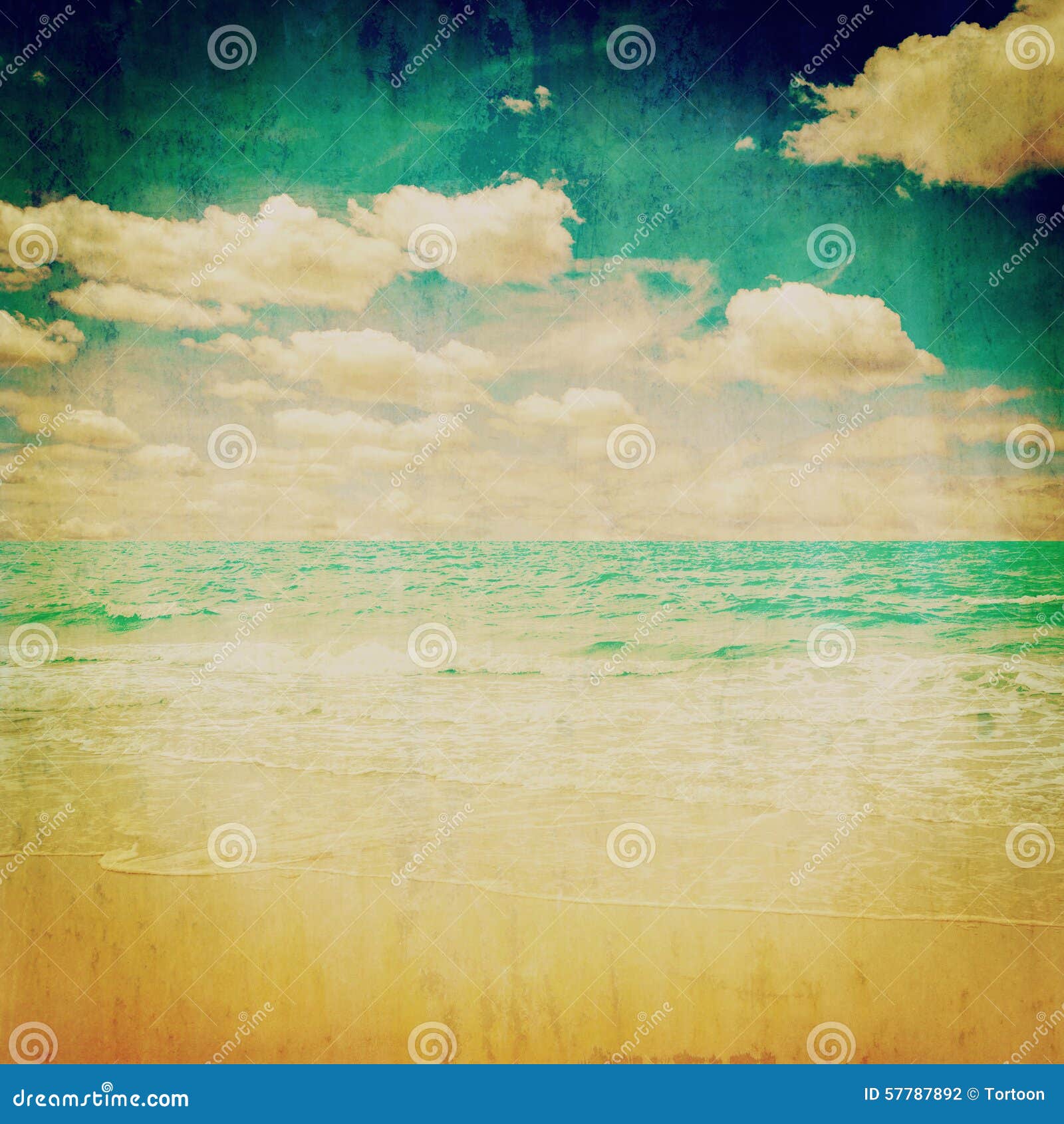 Beach Sea Vintage with Texture Stock Photo - Image of scene, nature ...