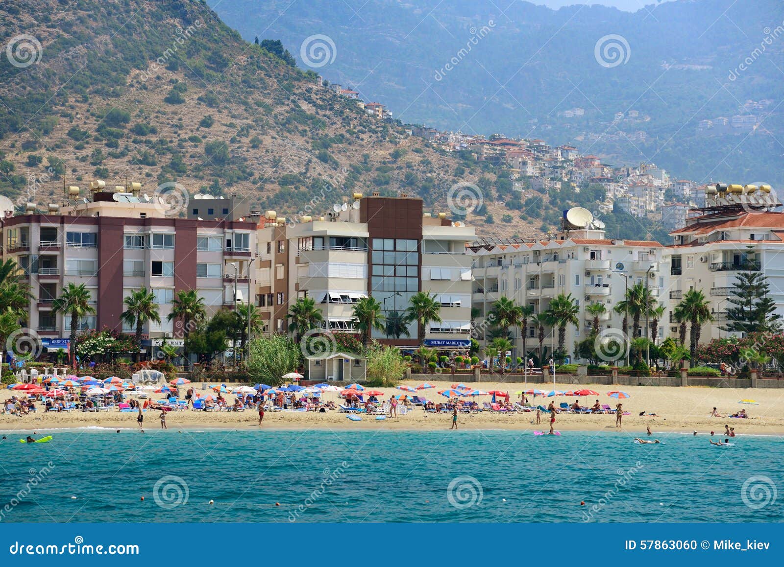 Beach and Seafront in Alanya Editorial Image - Image of estate, alanya ...