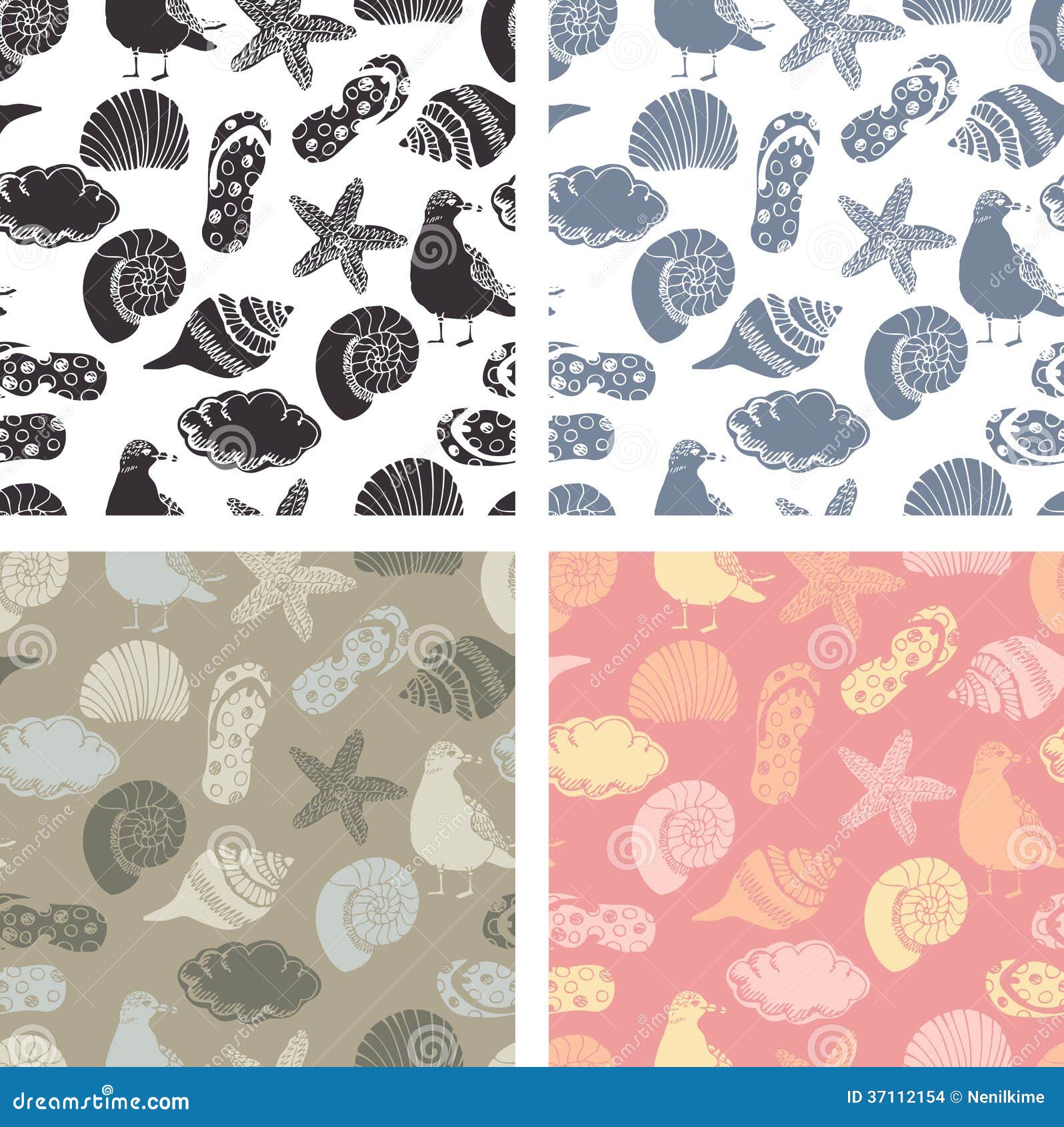 Beach seamless pattern stock vector. Illustration of suit - 37112154