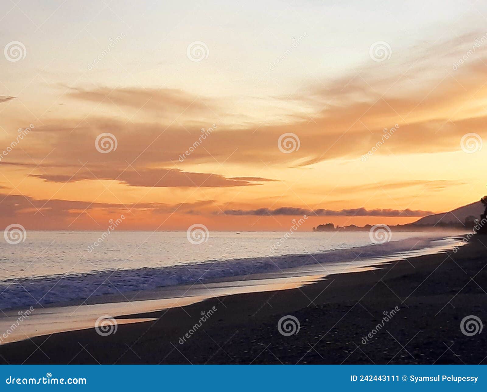 From the Beach See the Sea, the Waves and the Light of the Rising Sun ...